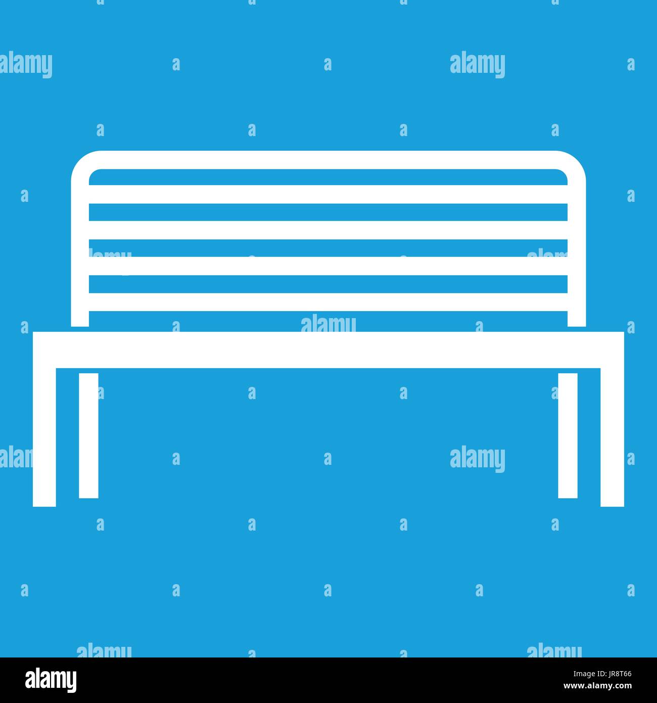 Bench icon white Stock Vector Image & Art - Alamy