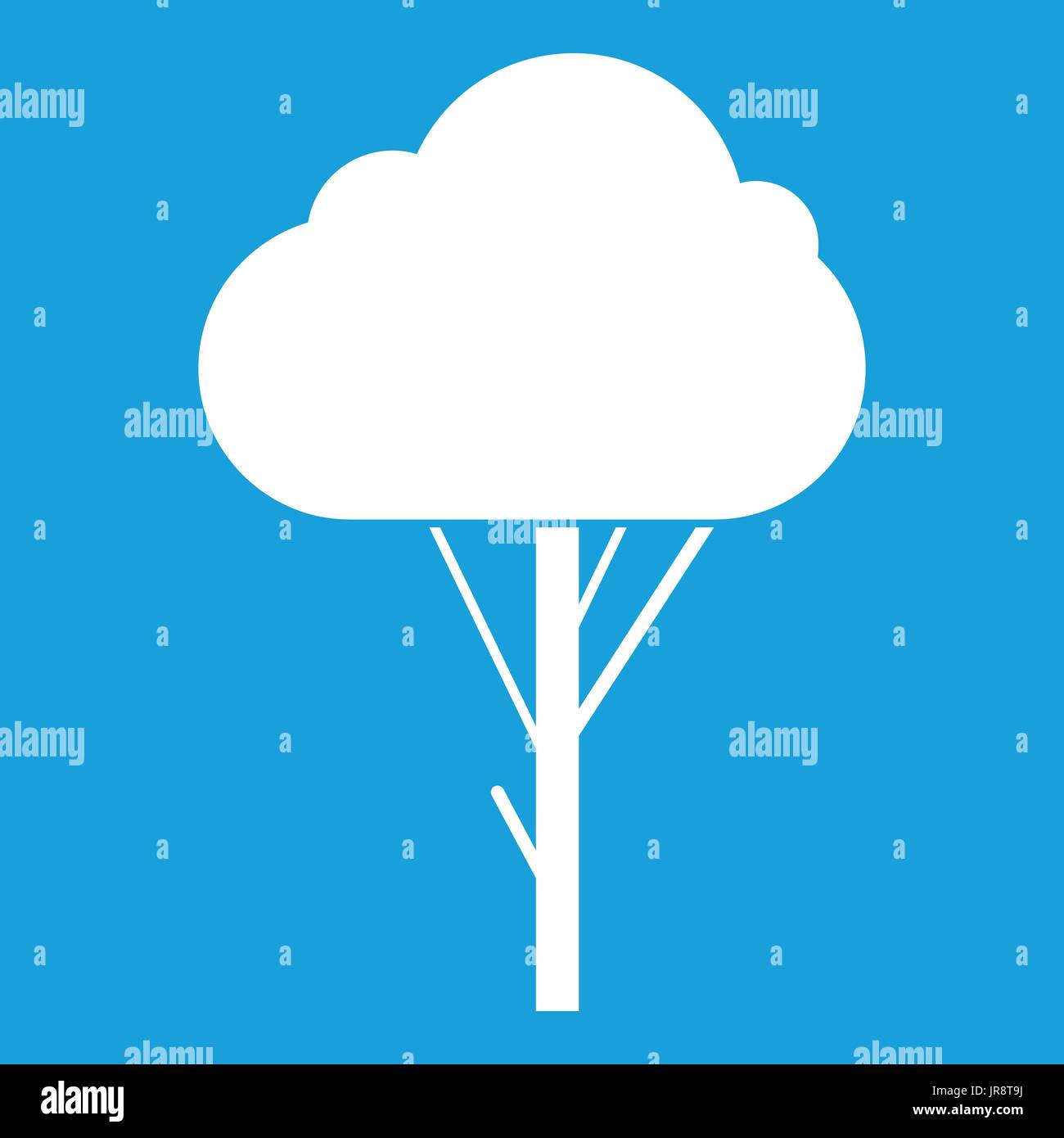 Tree icon white Stock Vector Image & Art - Alamy