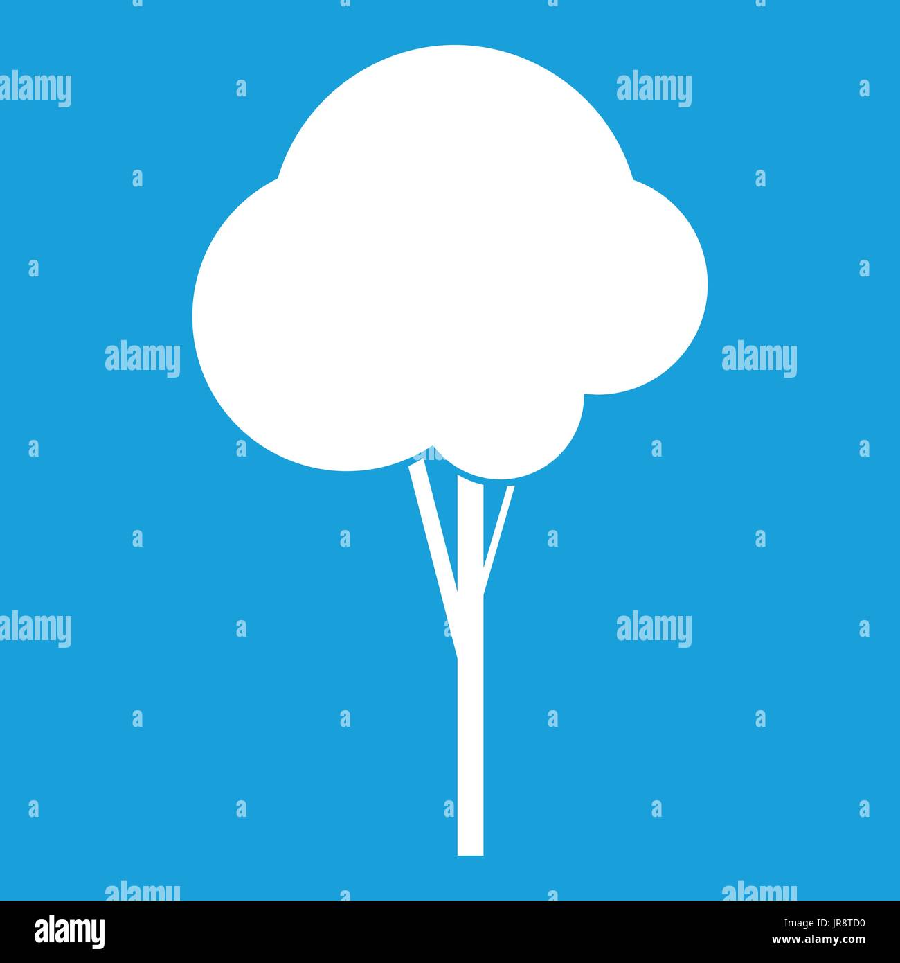 Fluffy tree icon white Stock Vector Image & Art - Alamy
