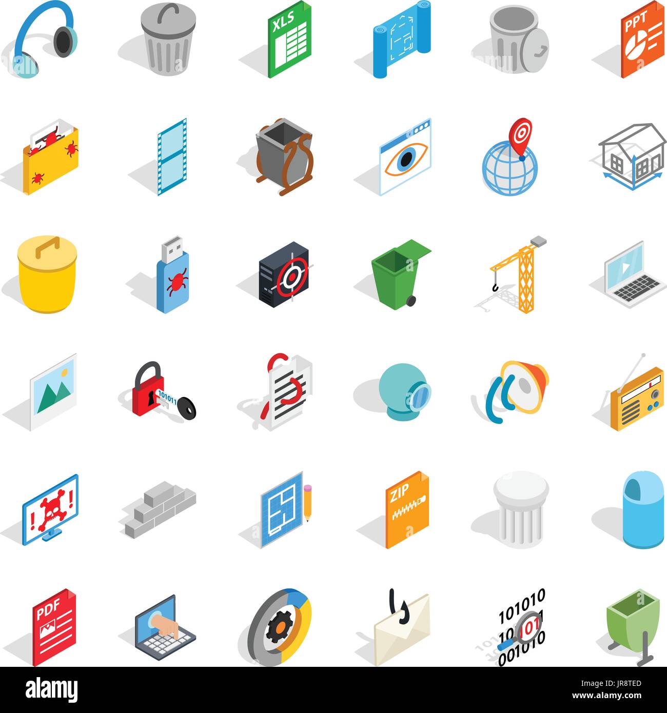 Computer part icons set, isometric style Stock Vector Image & Art - Alamy
