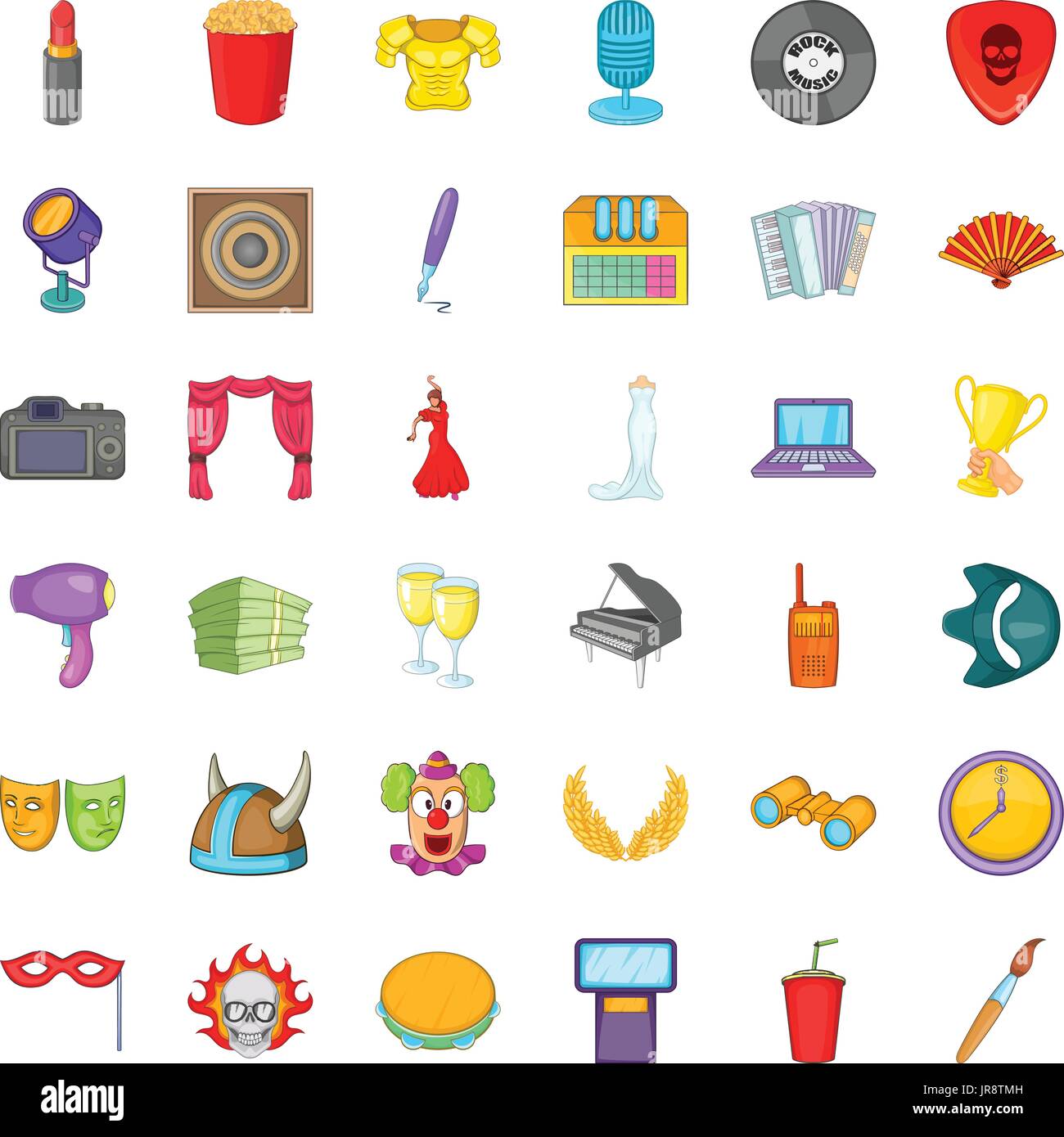 Concert icons set, cartoon style Stock Vector Image & Art - Alamy