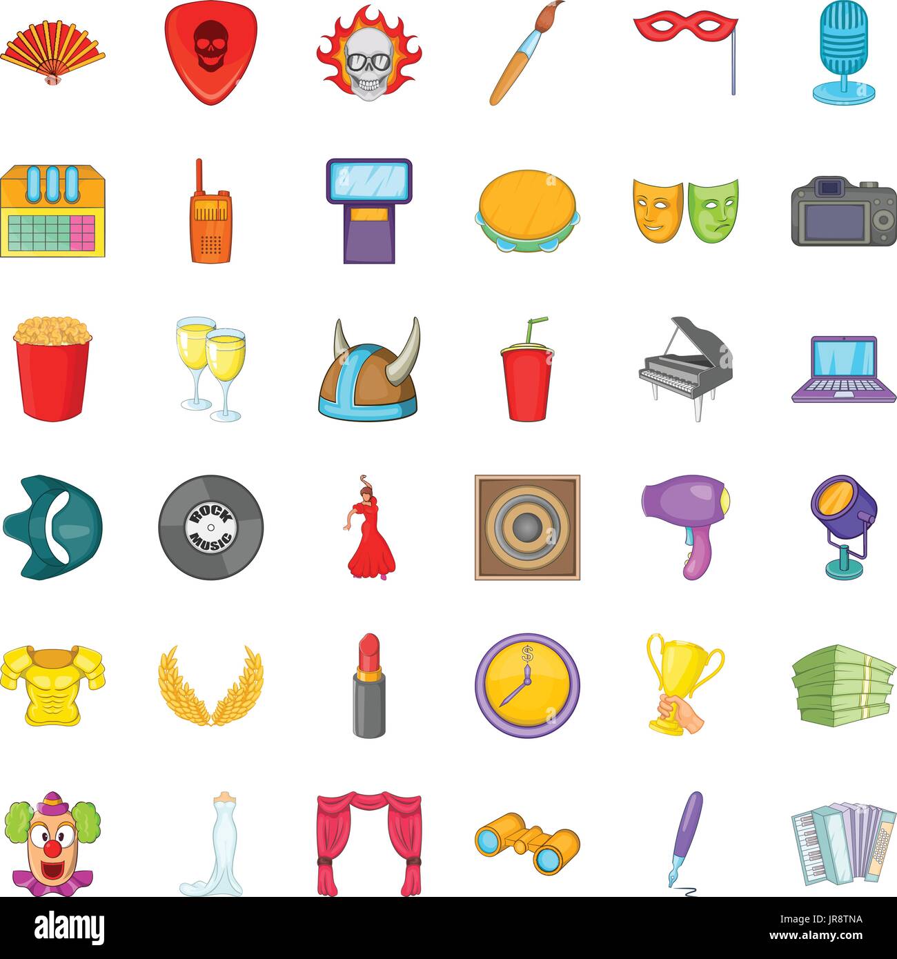 Big concert icons set, cartoon style Stock Vector Image & Art - Alamy