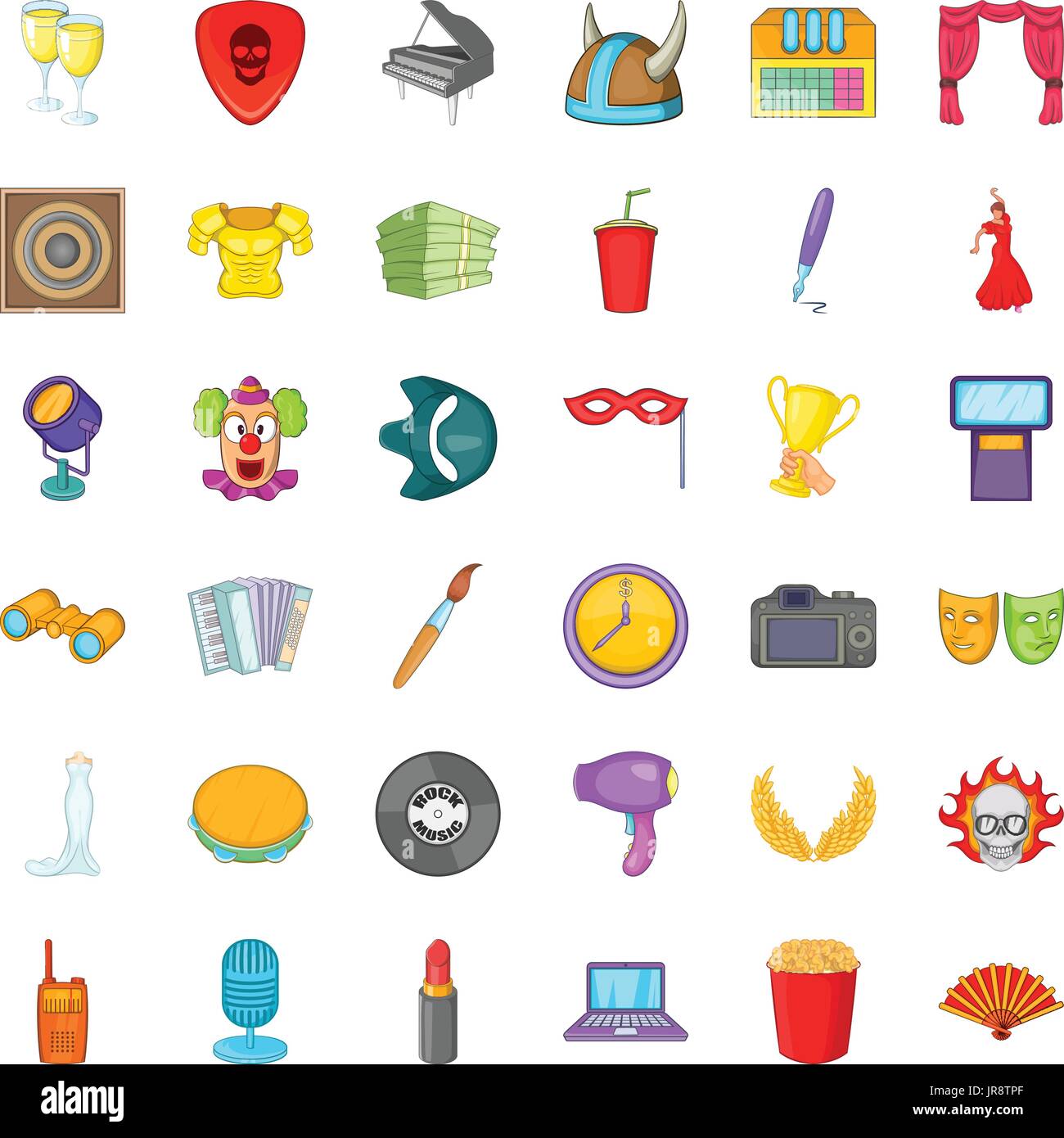 Piano concert icons set, cartoon style Stock Vector Image & Art - Alamy