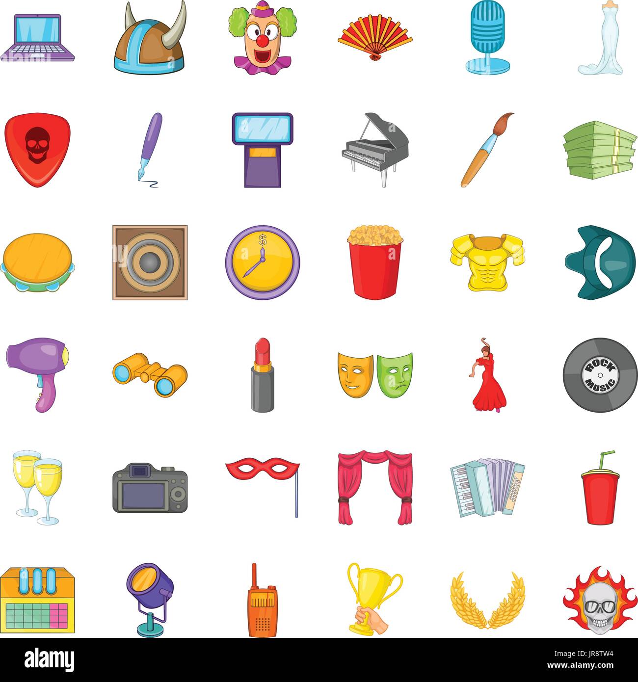 Music concert icons set, cartoon style Stock Vector Image & Art - Alamy