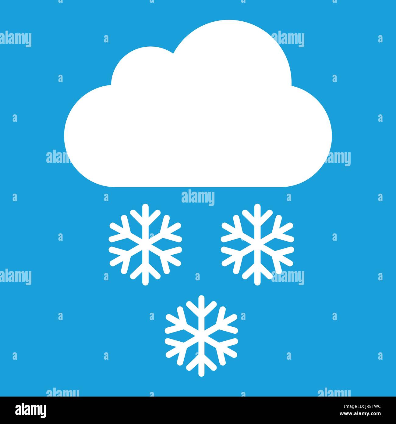 Cloud and snowflakes icon white Stock Vector Image & Art - Alamy