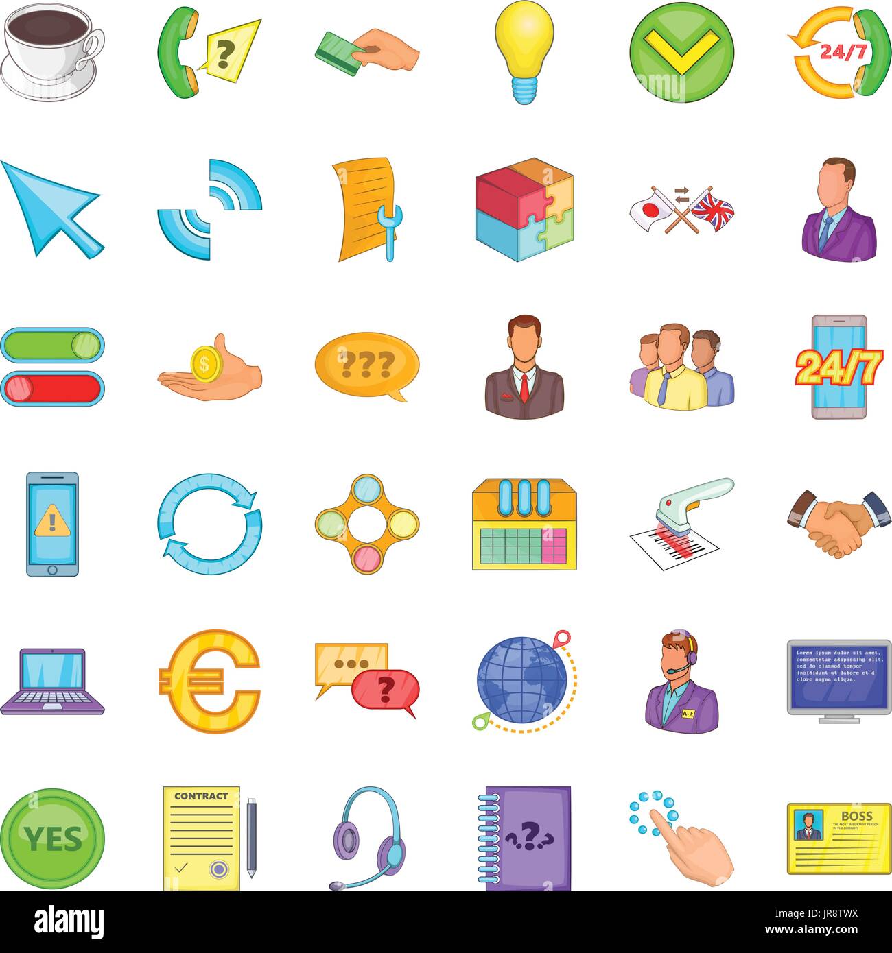 Internet business icons set, cartoon style Stock Vector Image & Art - Alamy
