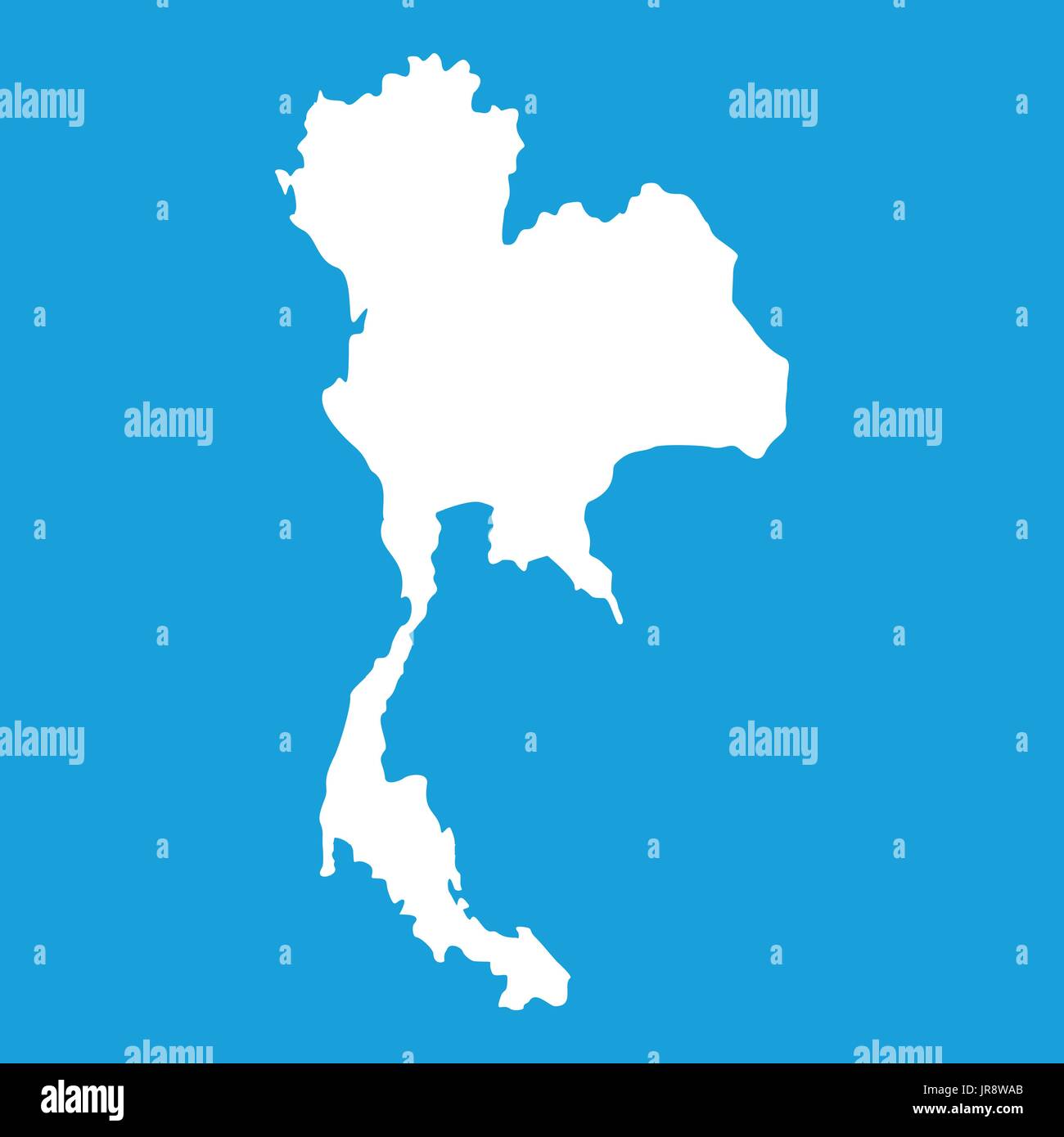 Thailand map icon white Stock Vector Image & Art - Alamy