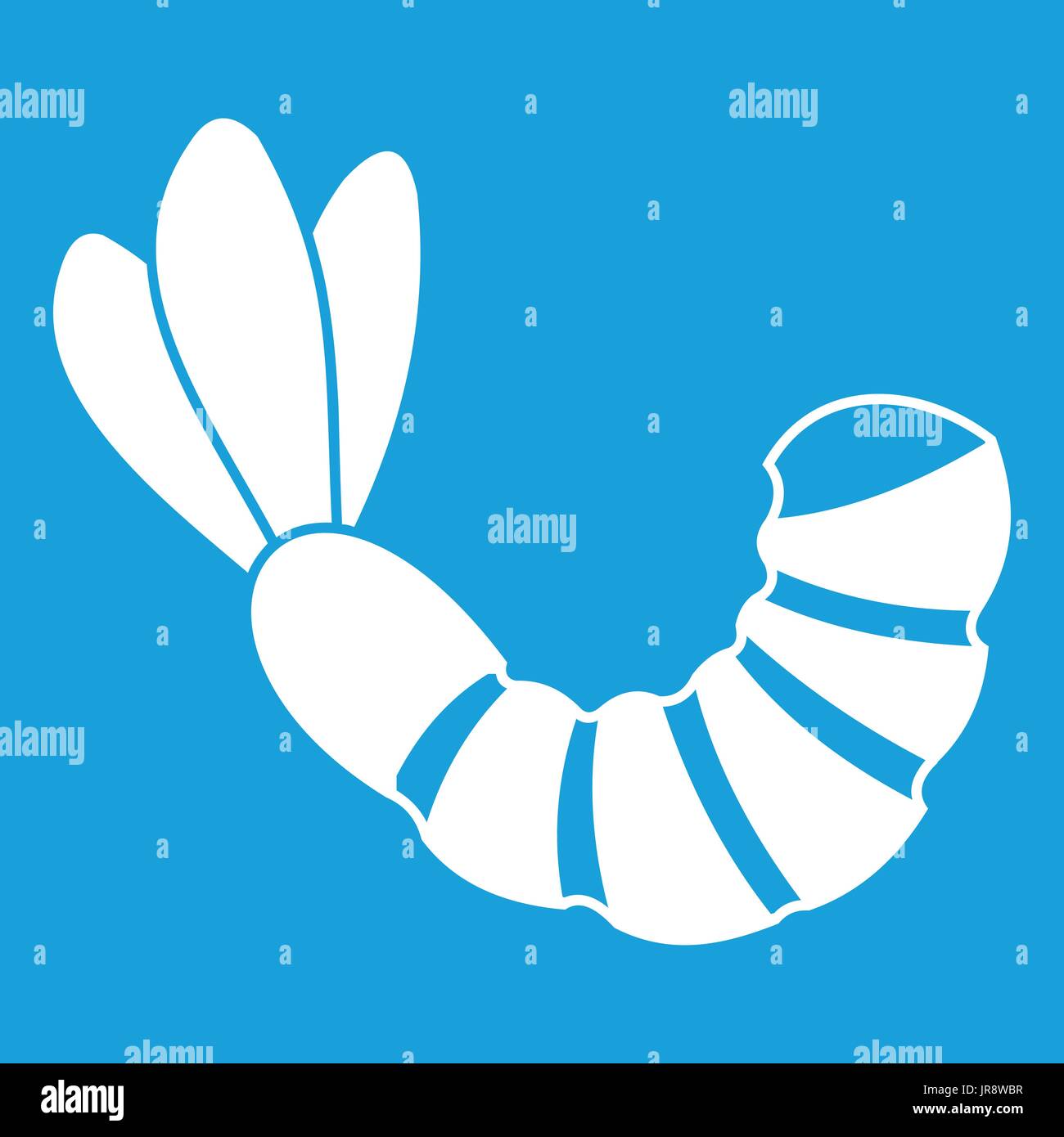 Shrimp icon white Stock Vector Image & Art - Alamy