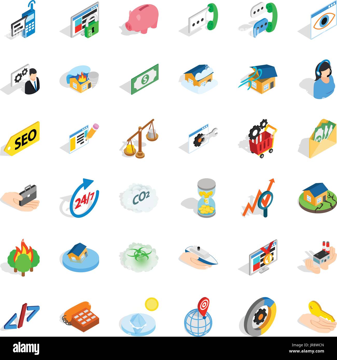 Customer icons set, isometric style Stock Vector Image & Art - Alamy