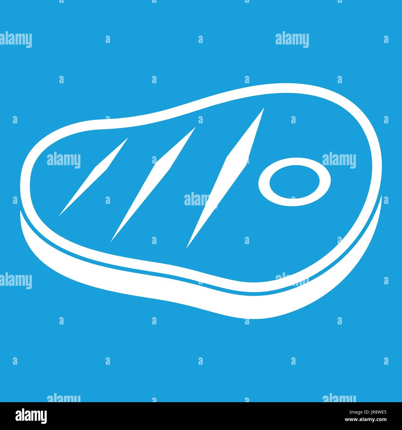 Meat steak icon white Stock Vector Image & Art - Alamy