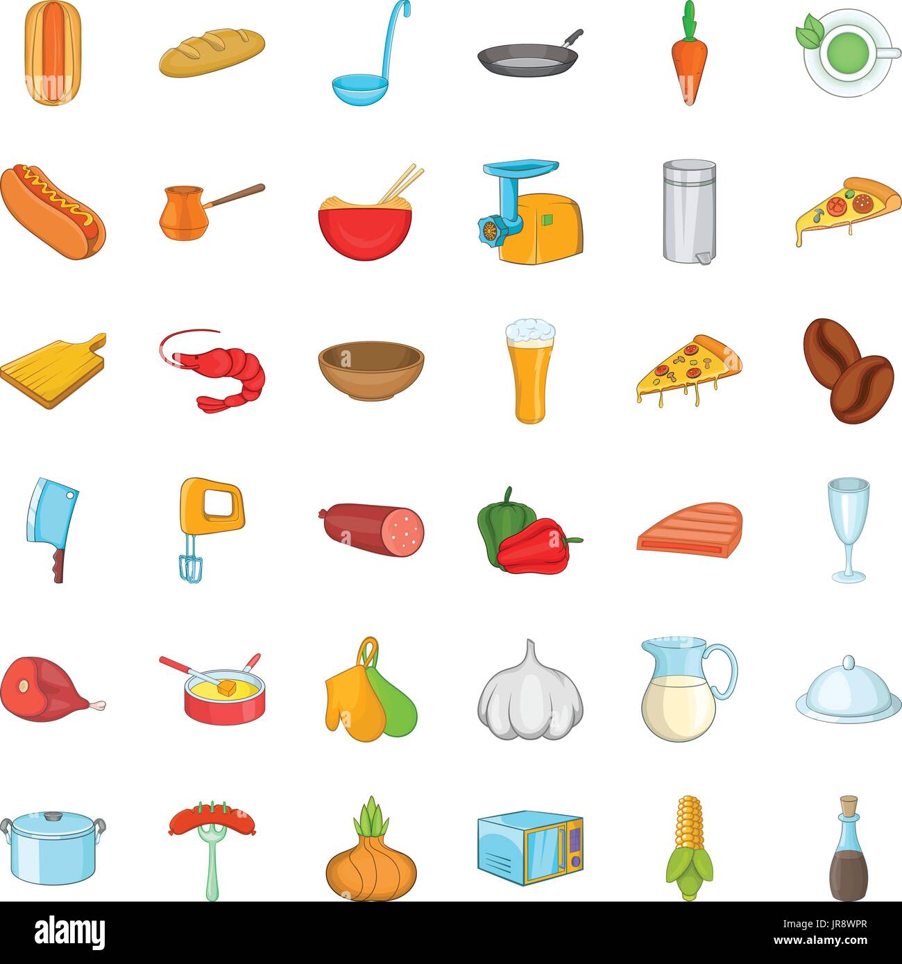 Cooking icons set, cartoon style Stock Vector Image & Art - Alamy