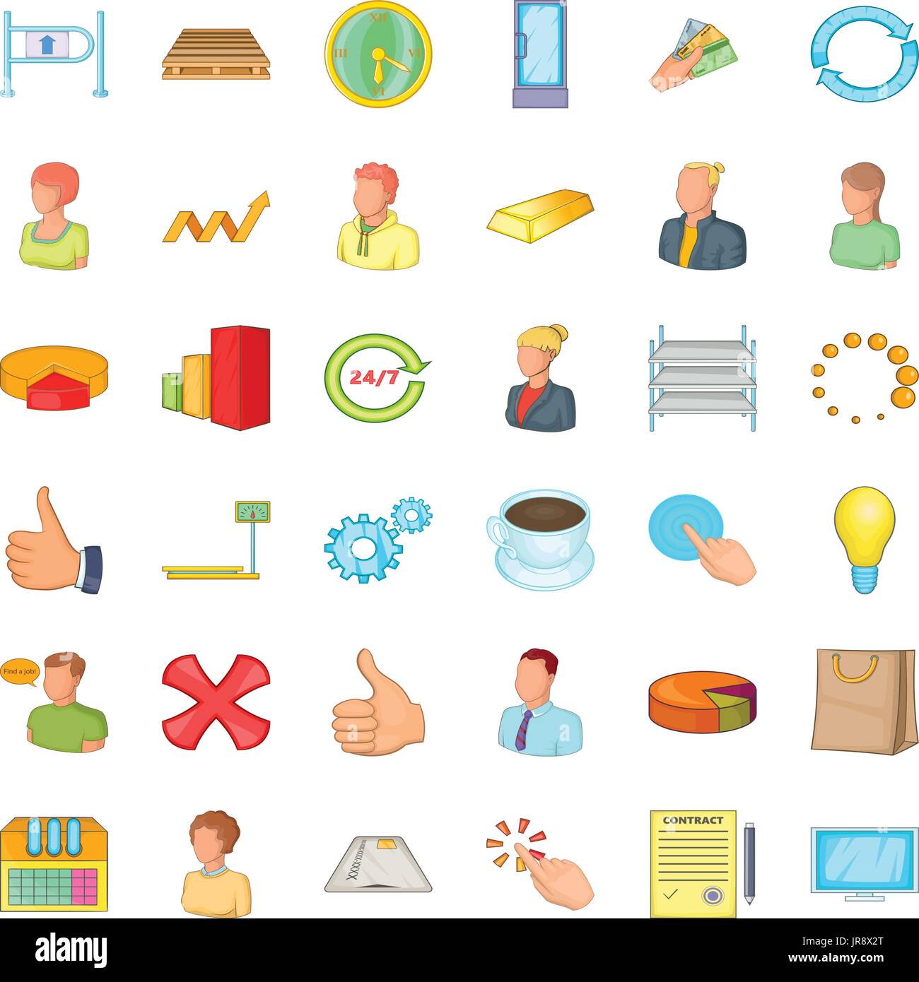 Corporation icons set, cartoon style Stock Vector Image & Art - Alamy