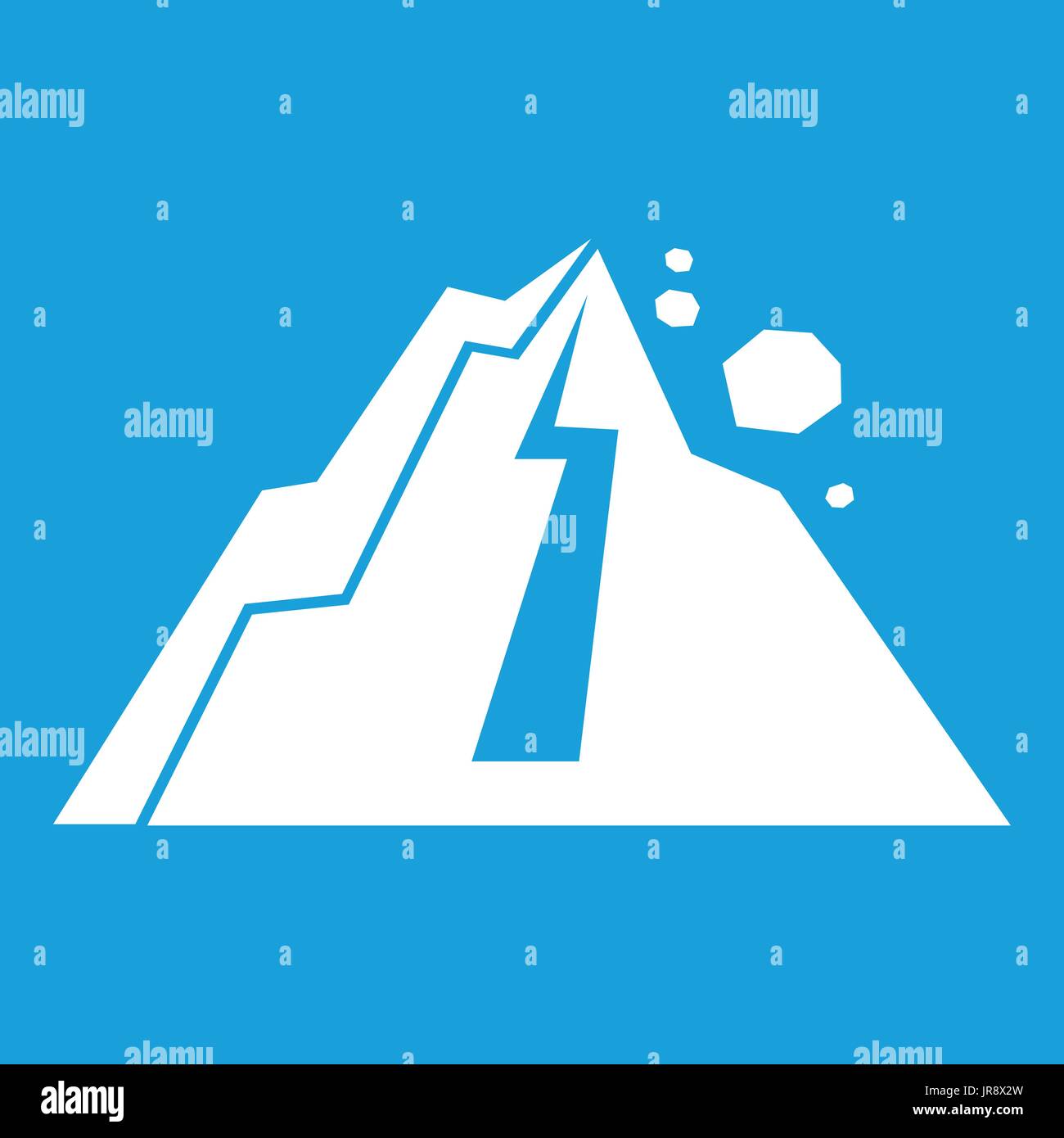 Rockfall icon white Stock Vector Image & Art - Alamy