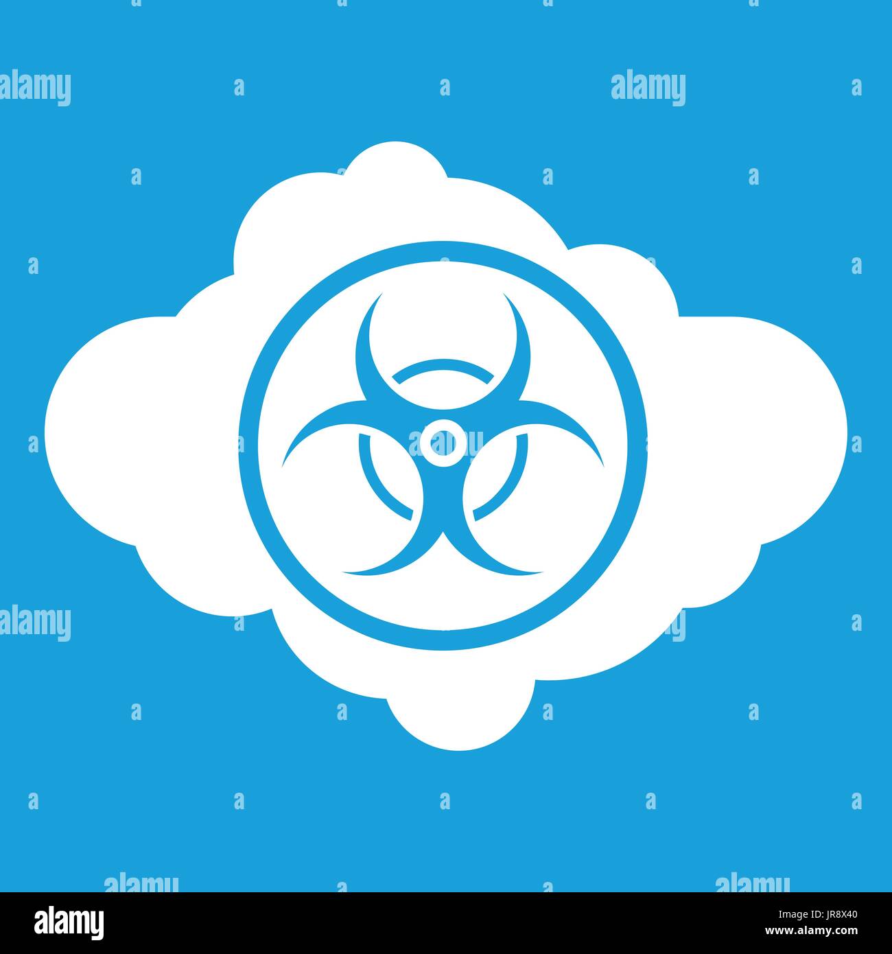 Cloud with biohazard symbol icon white Stock Vector Image & Art - Alamy