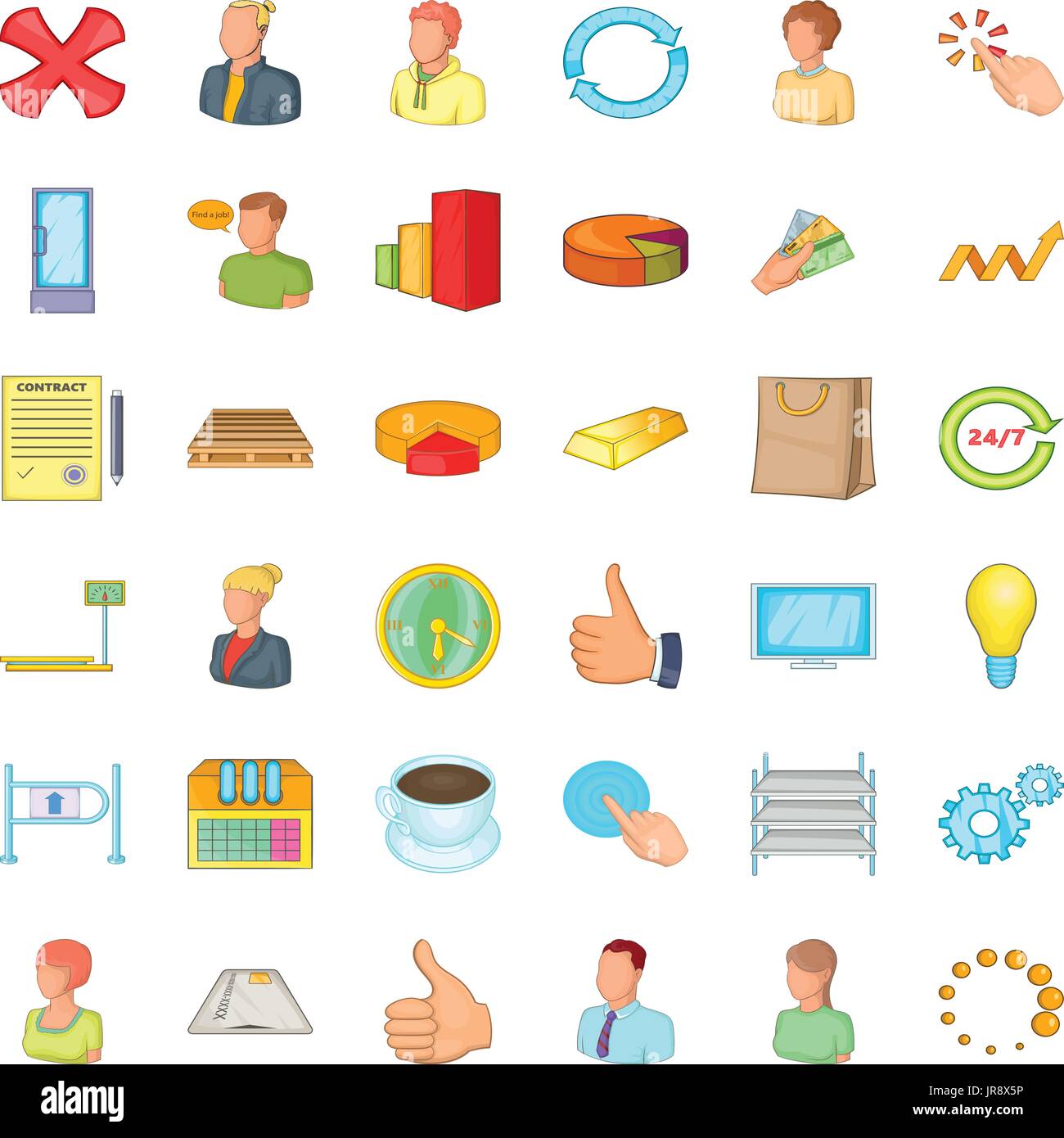 Great corporation icons set, cartoon style Stock Vector Image & Art - Alamy