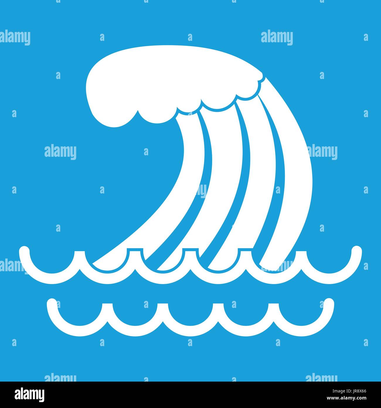Tsunami wave icon white Stock Vector Image & Art - Alamy