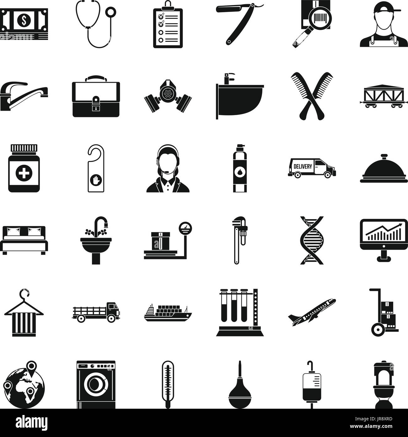 Working icons set, simple style Stock Vector Image & Art - Alamy