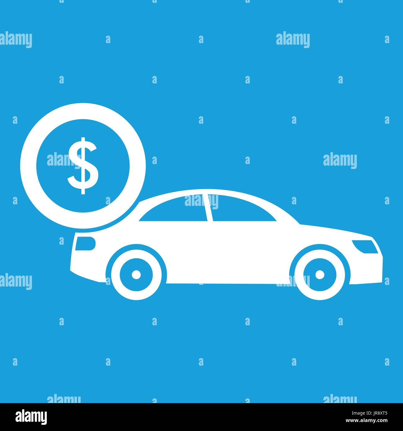 Car and dollar sign icon white Stock Vector Image & Art - Alamy