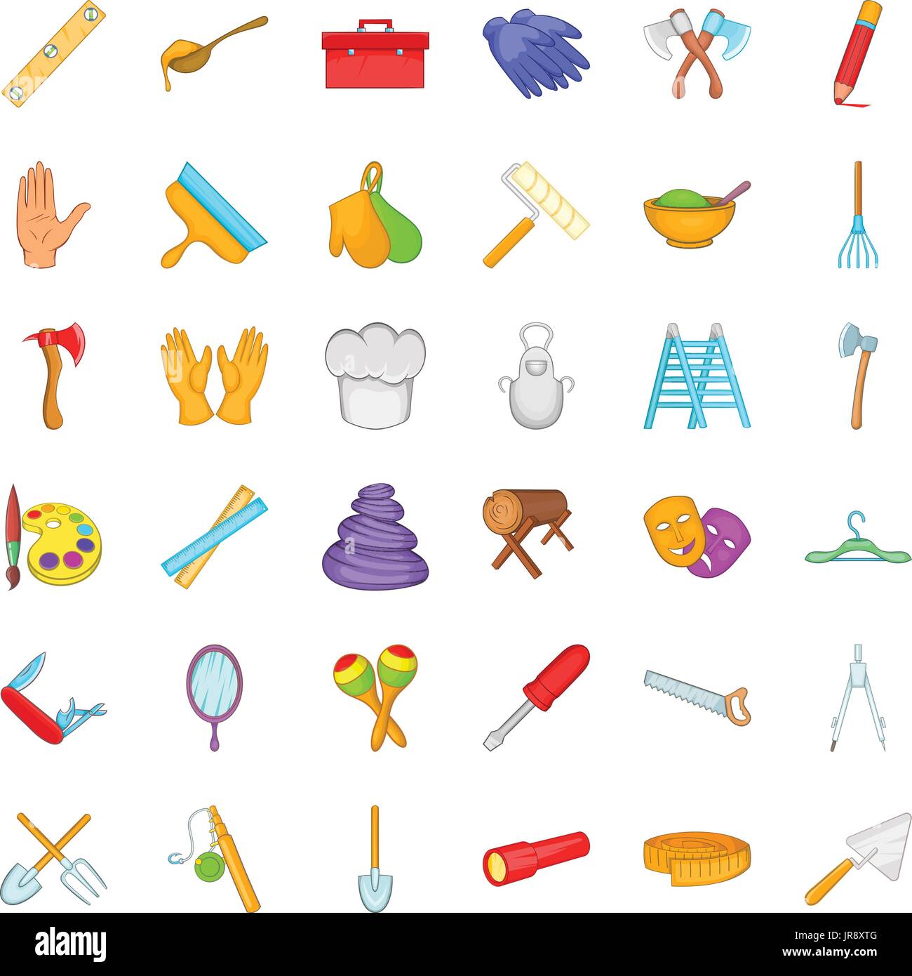 Work icons set, cartoon style Stock Vector Image & Art - Alamy