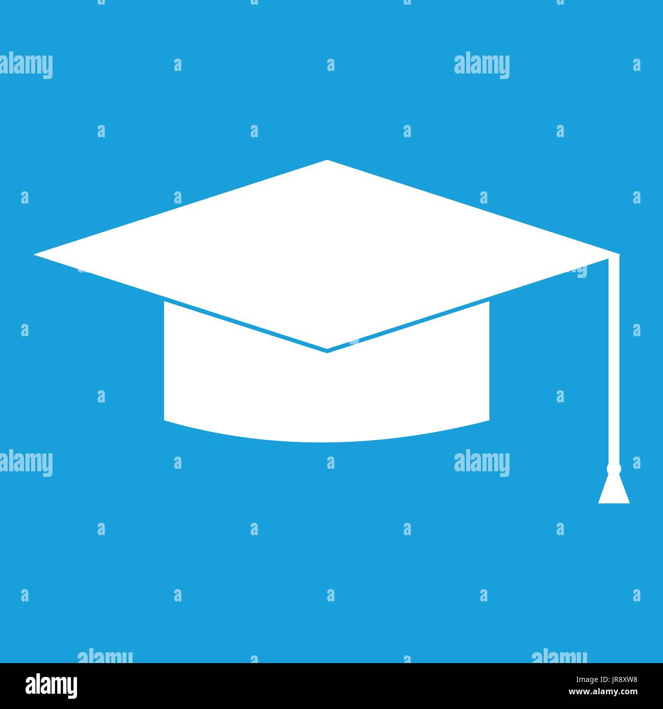 Graduation cap icon white Stock Vector Image & Art - Alamy