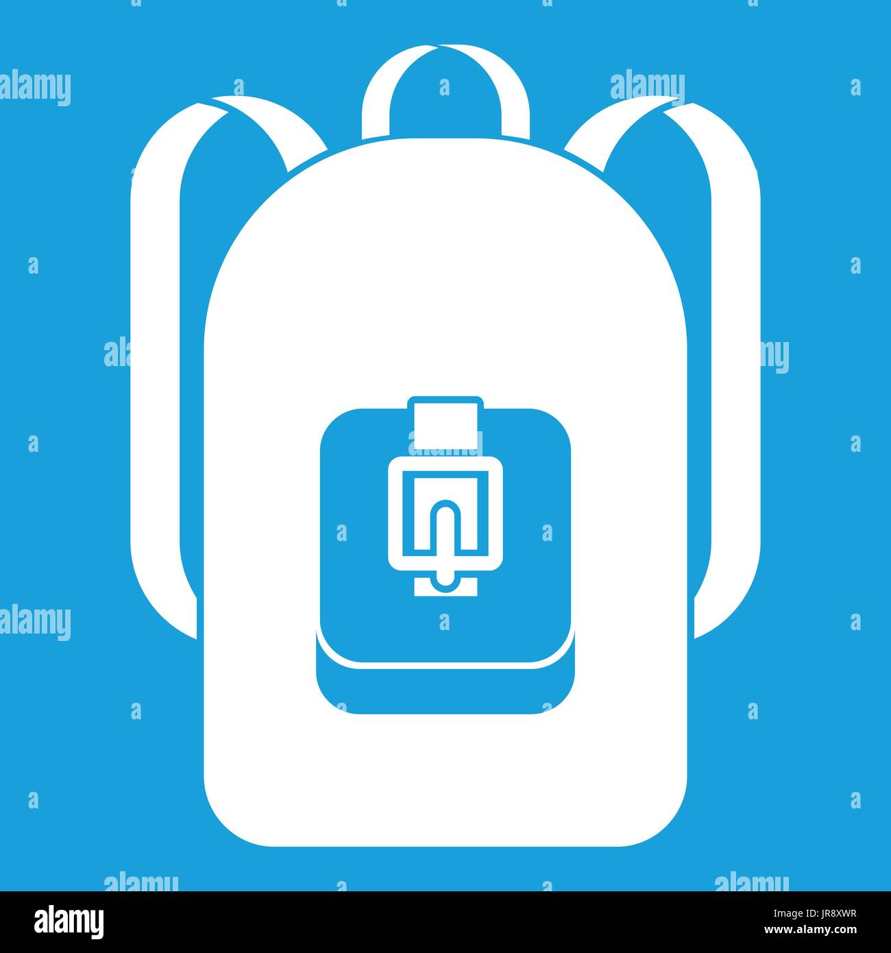 Backpack icon white Stock Vector Image & Art - Alamy