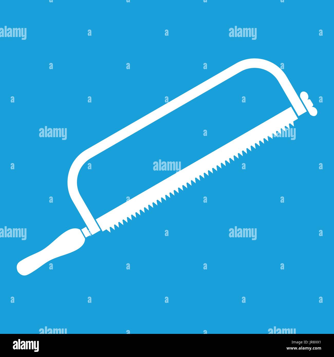 Wood hacksaw on white Stock Vector Images - Alamy