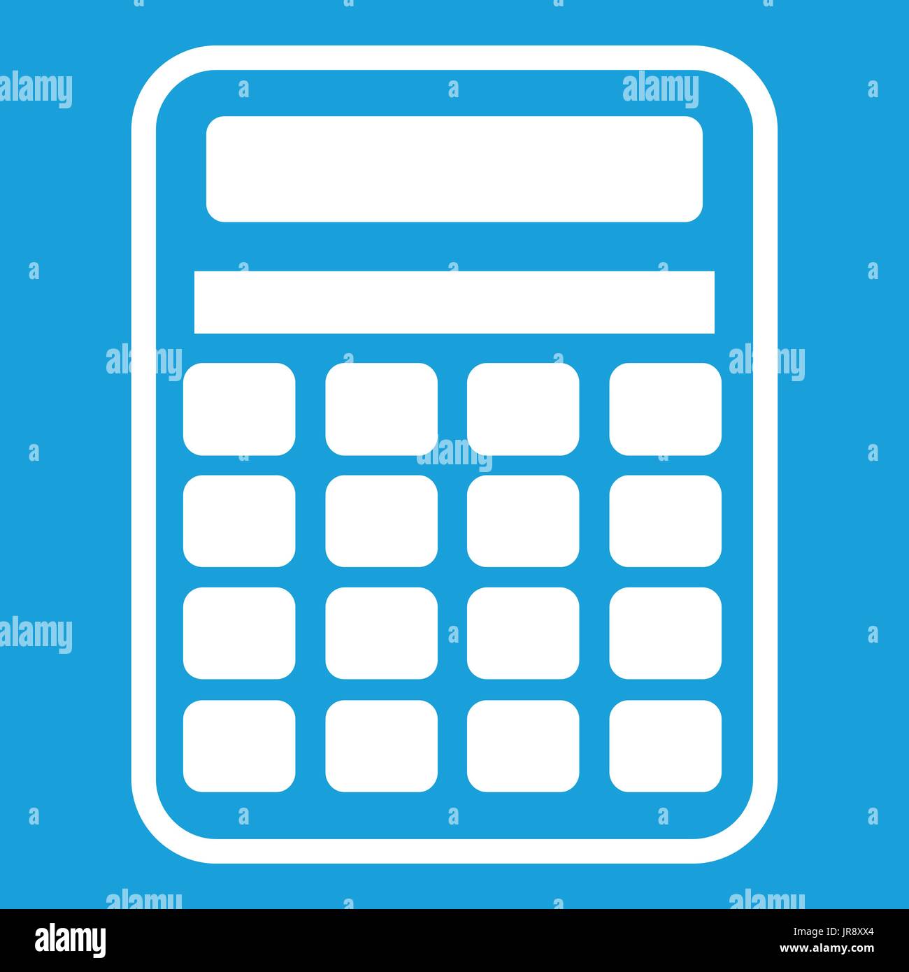 Calculator icon white Stock Vector Image & Art - Alamy