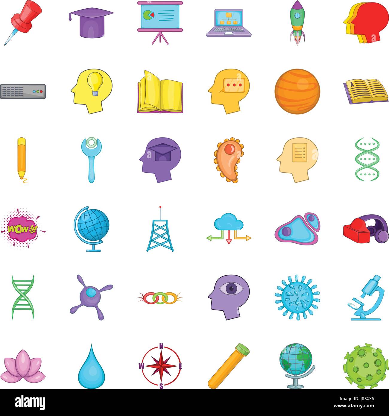 Creative working icons set, cartoon style Stock Vector Image & Art - Alamy