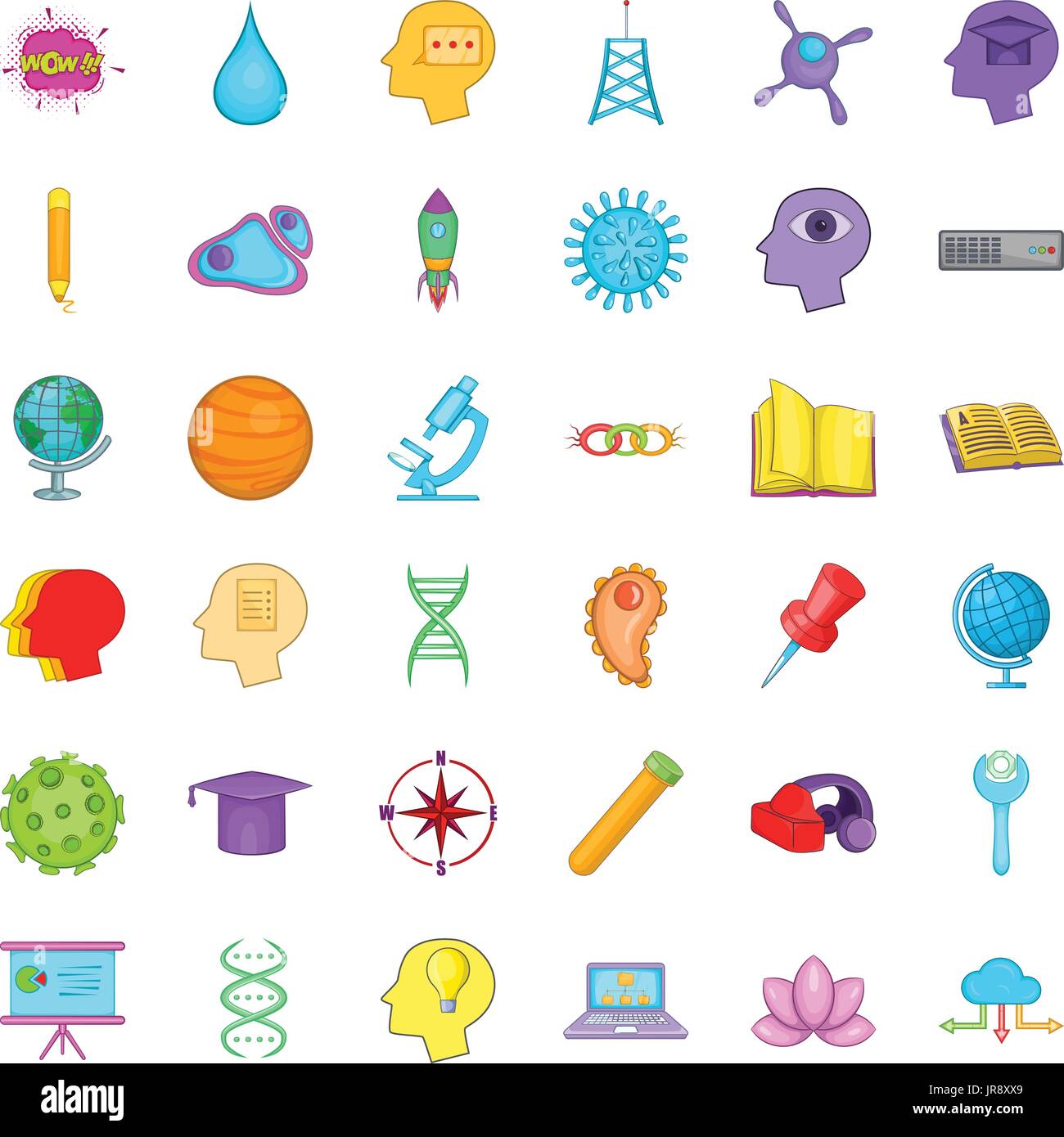 Creative job icons set, cartoon style Stock Vector Image & Art - Alamy