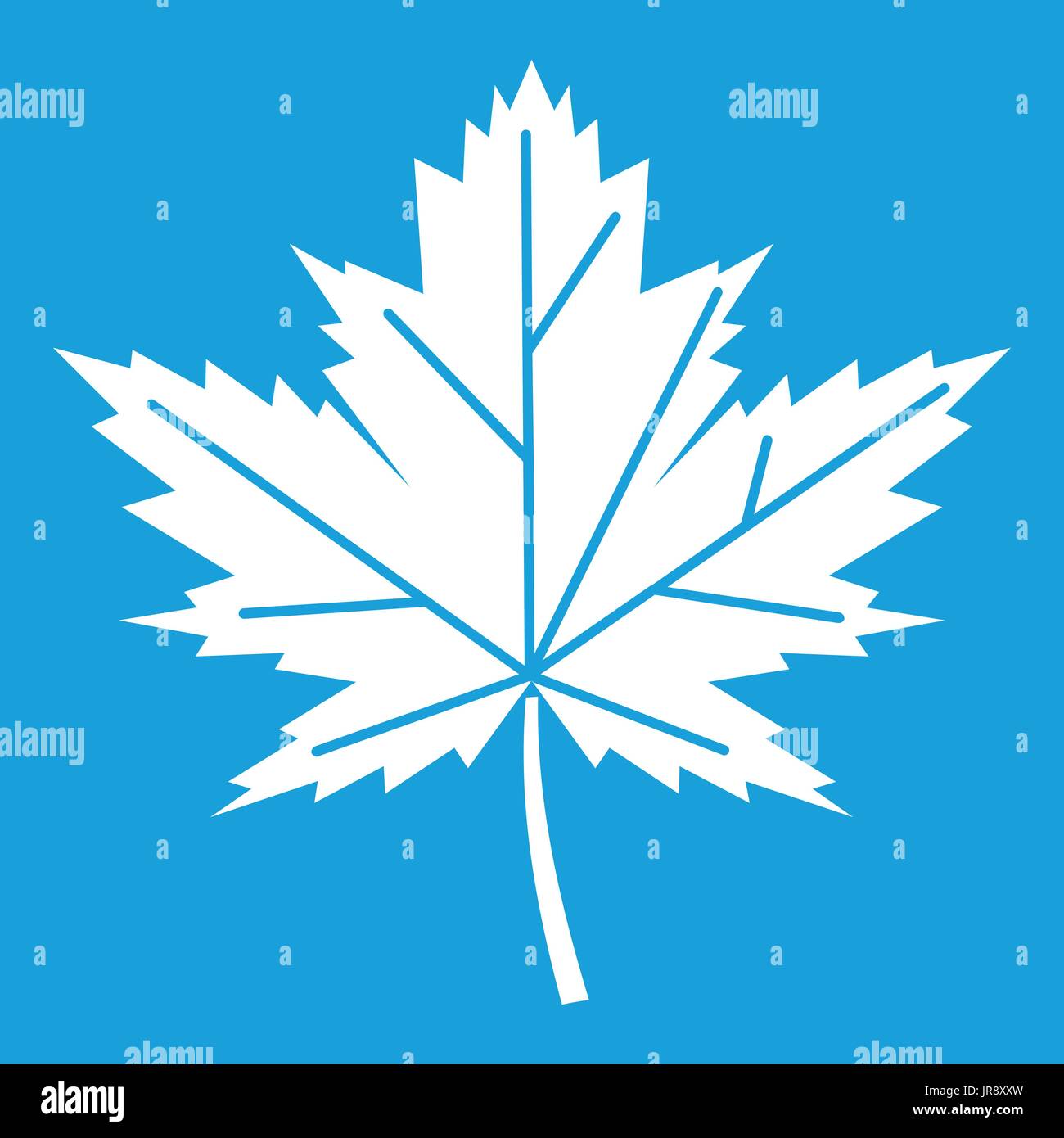 Maple leaf icon white Stock Vector Image & Art - Alamy