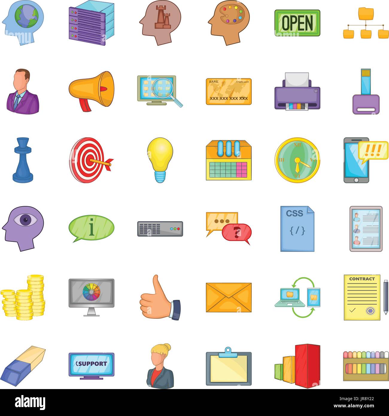 Best idea icons set, cartoon style Stock Vector Image & Art - Alamy