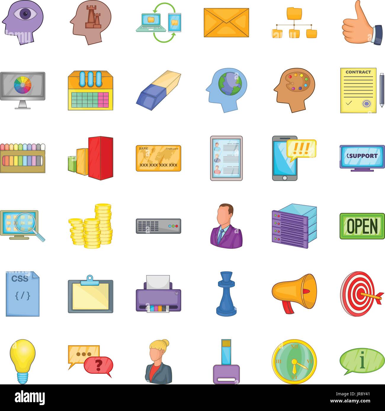 Open market icons set, cartoon style Stock Vector Image & Art - Alamy