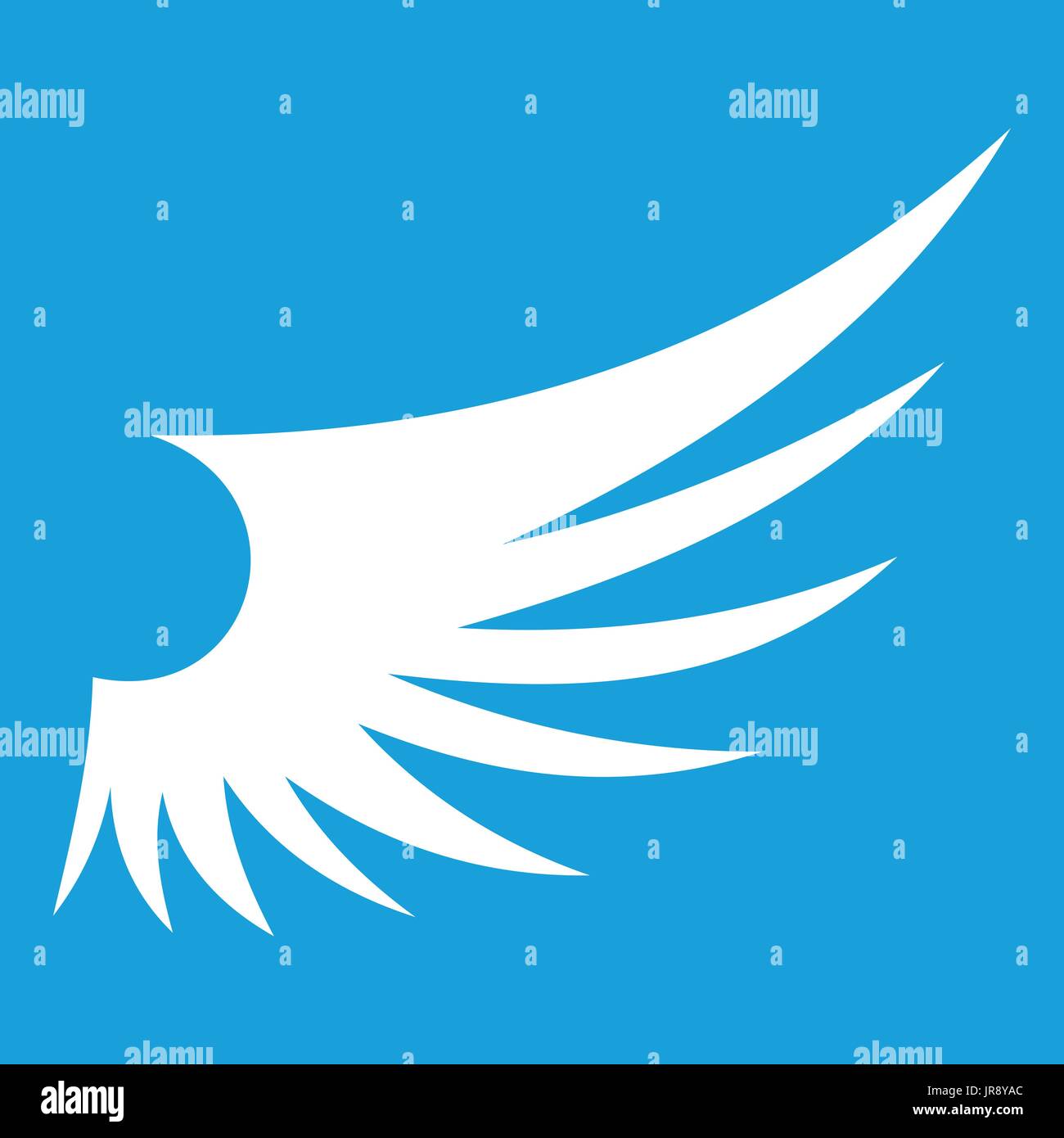 Wing icon white Stock Vector Image & Art - Alamy