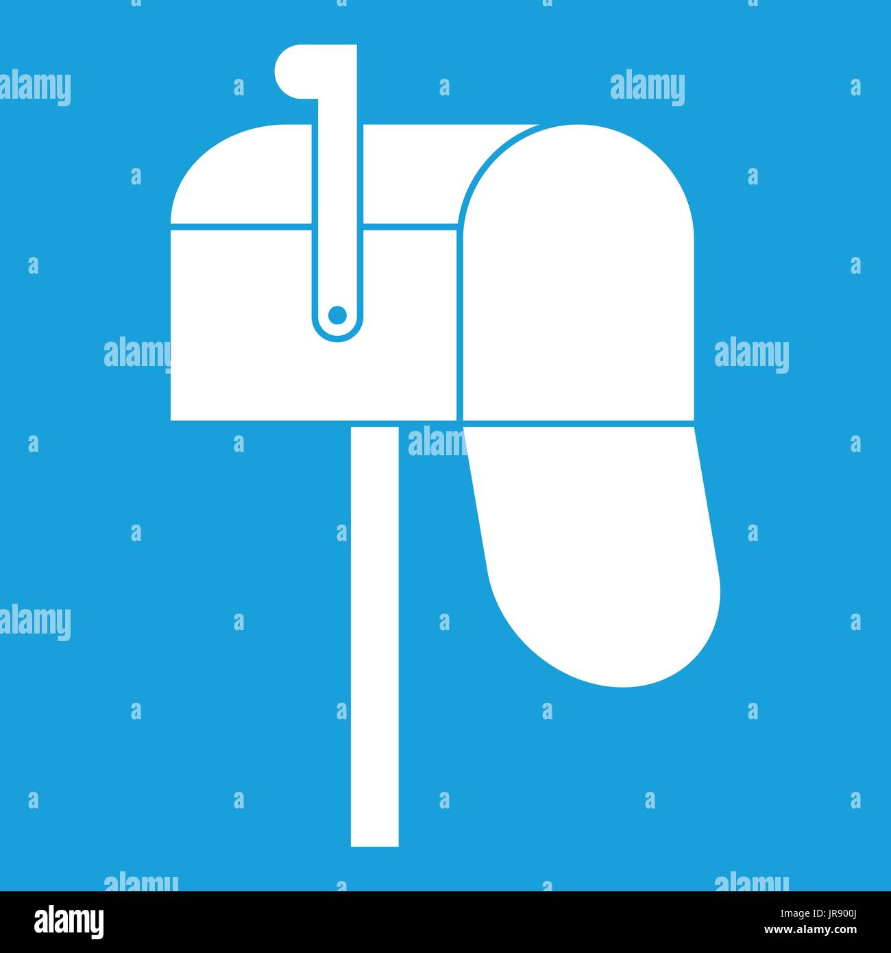 Open mailbox icon white Stock Vector Image & Art - Alamy