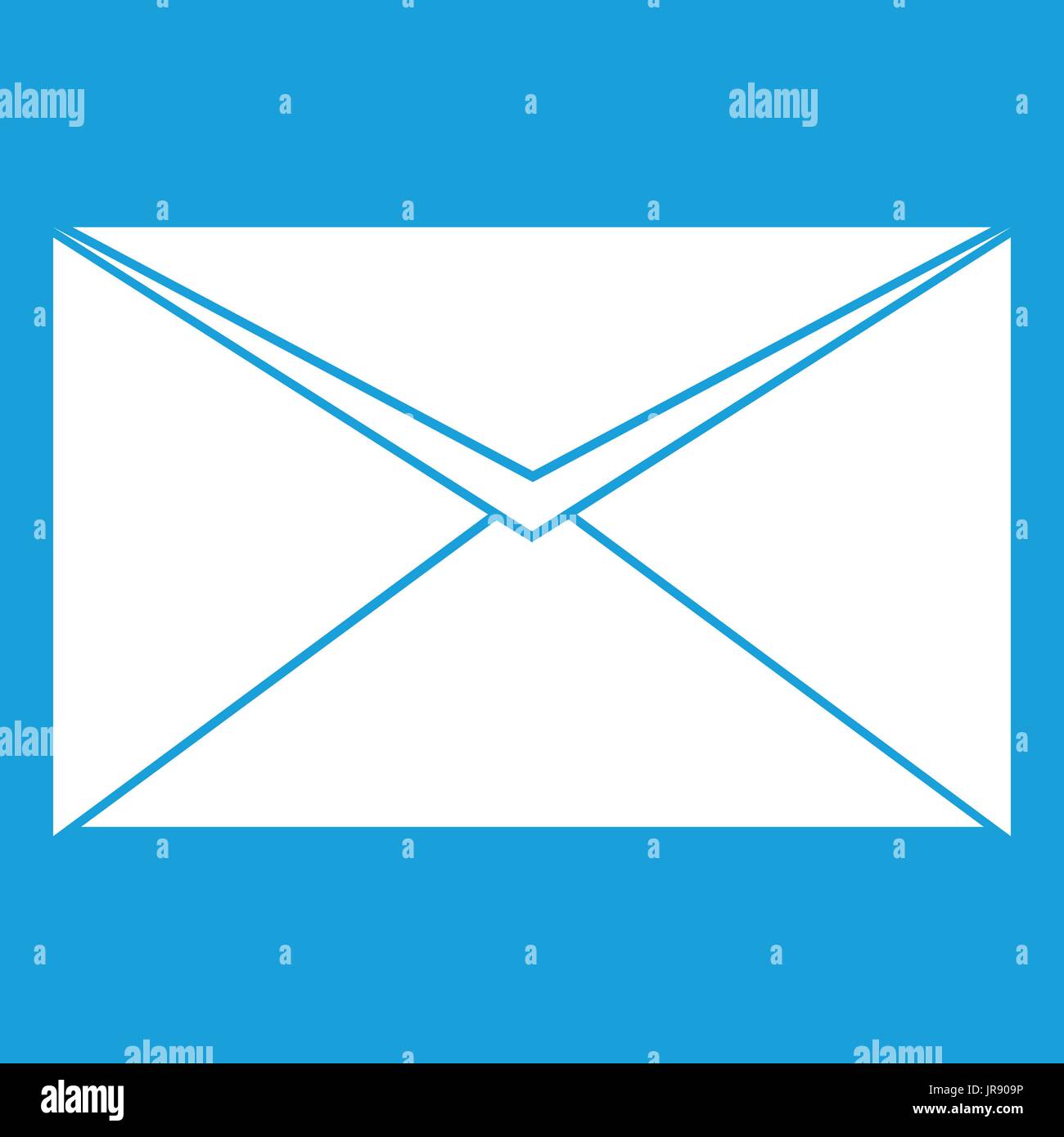Closed envelope icon white Stock Vector Image & Art - Alamy