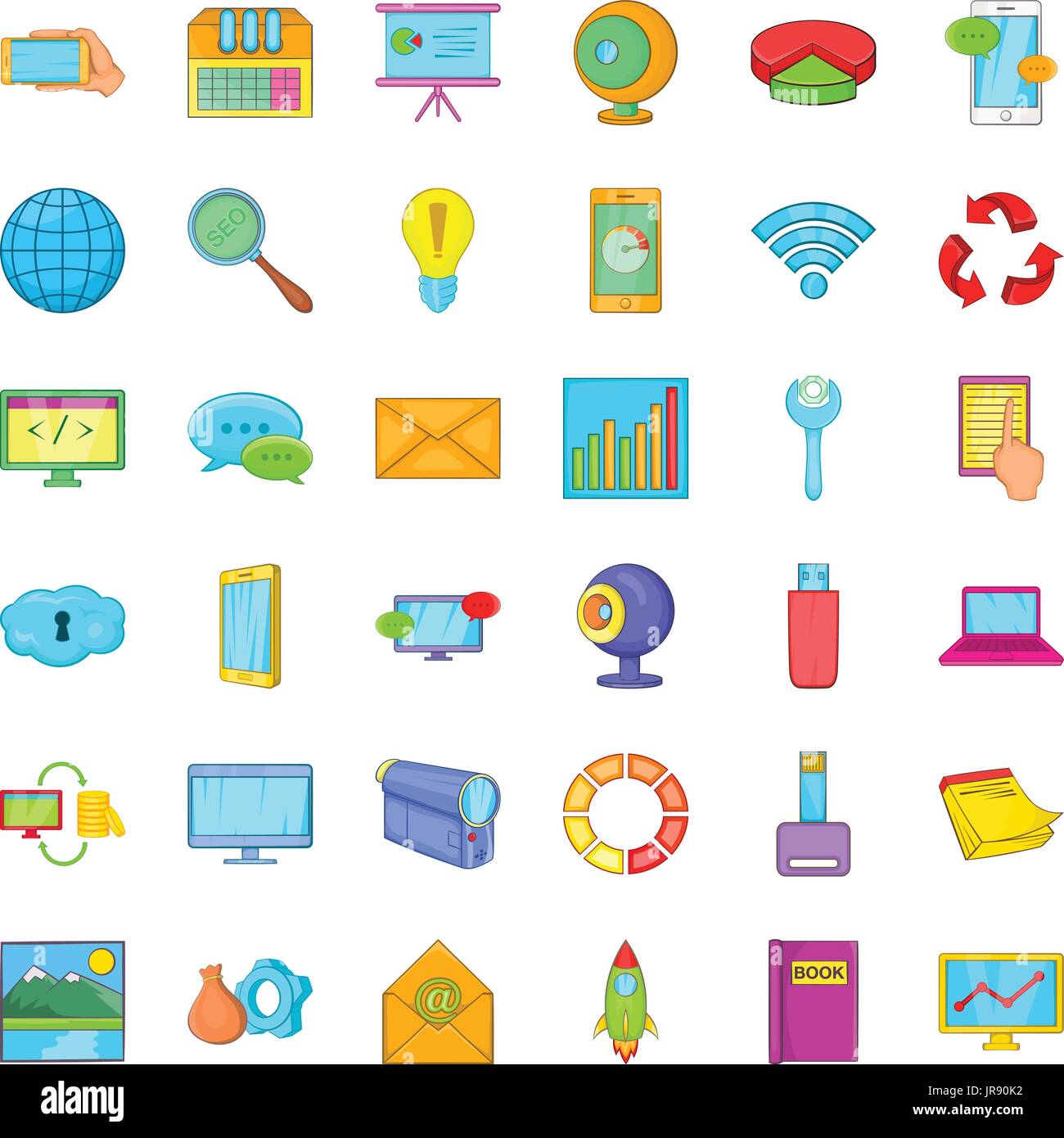 Computer data icons set, cartoon style Stock Vector Image & Art - Alamy