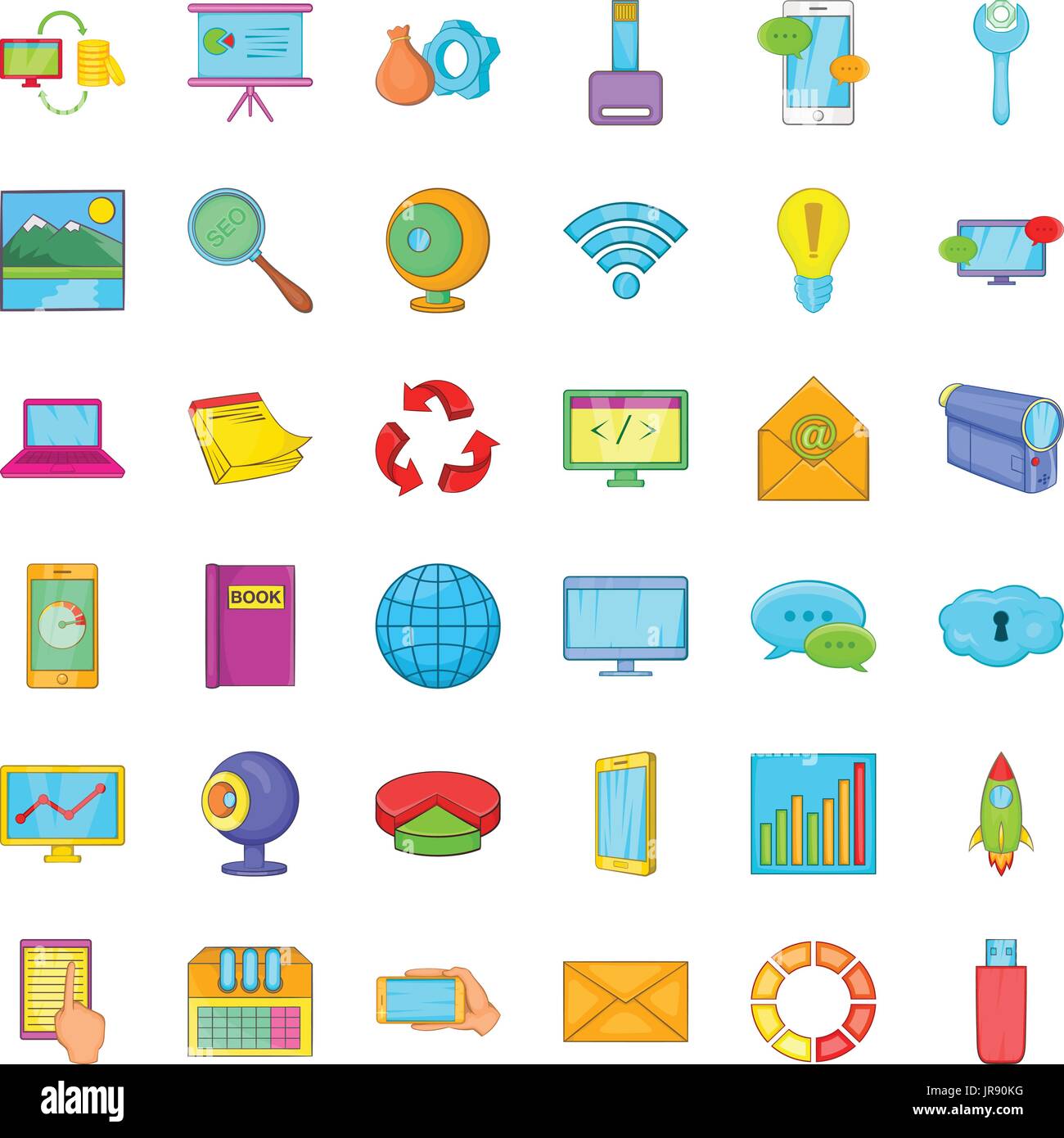 Computer site icons set, cartoon style Stock Vector Image & Art - Alamy