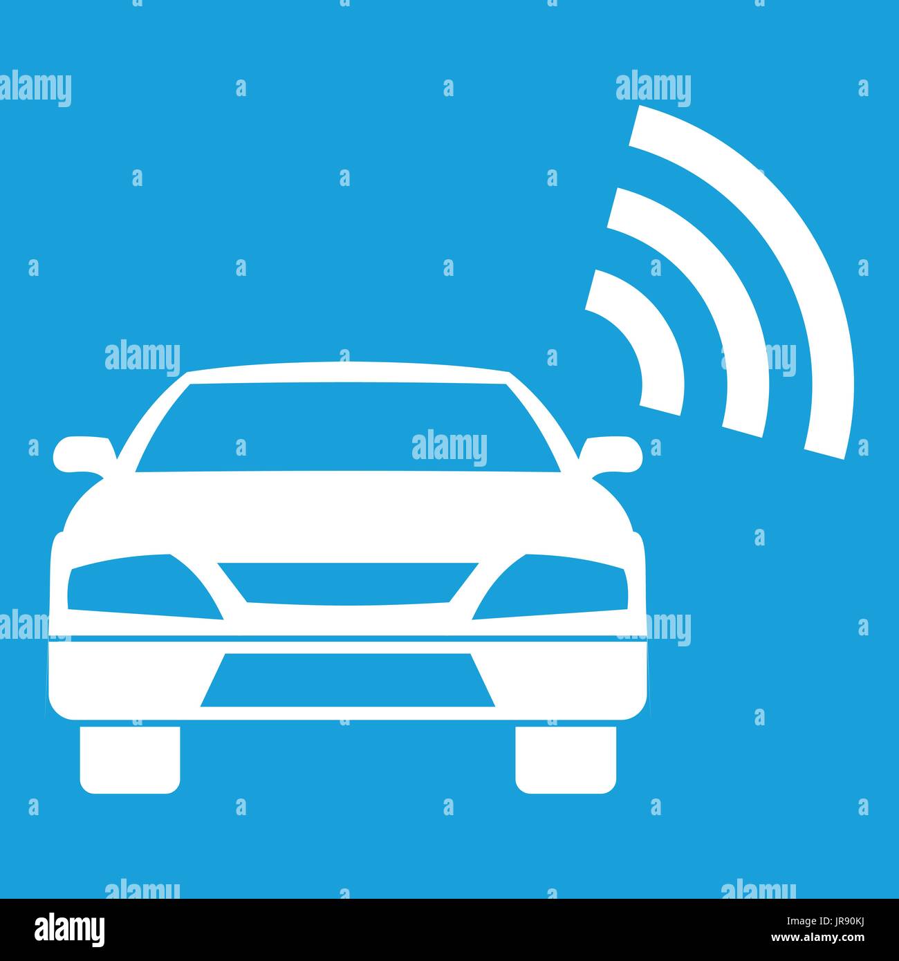 Car with wifi sign icon white Stock Vector Image & Art - Alamy