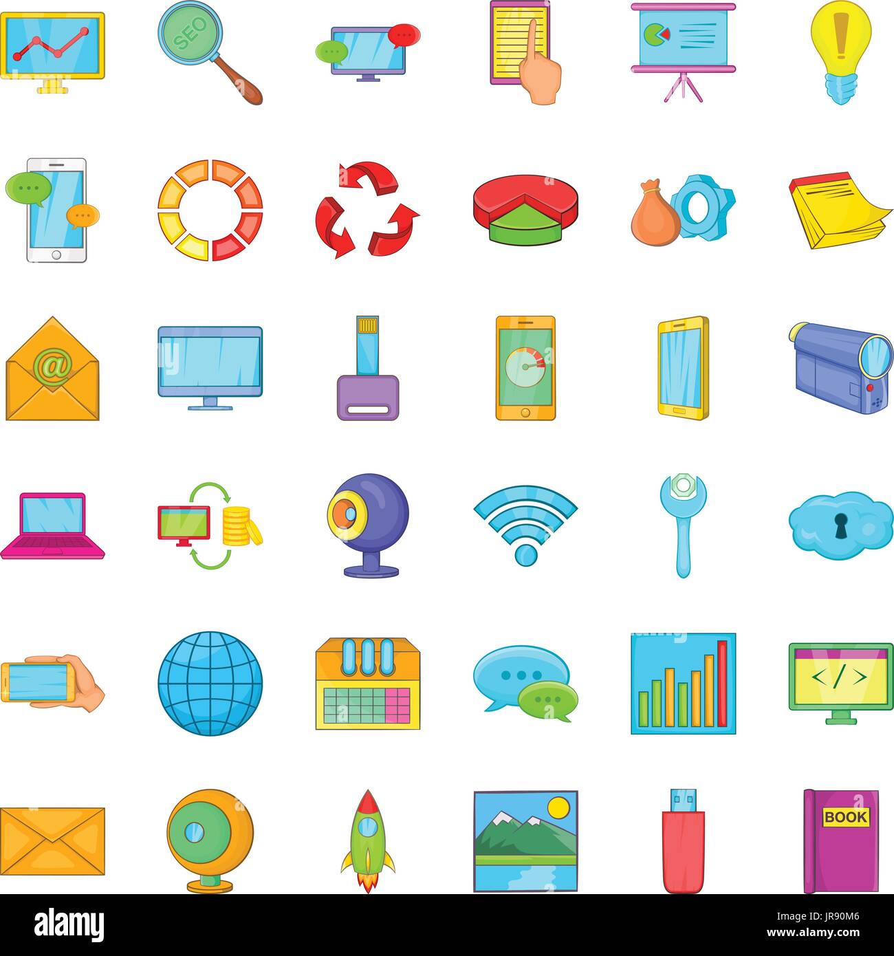 Database network icons set, cartoon style Stock Vector Image & Art - Alamy