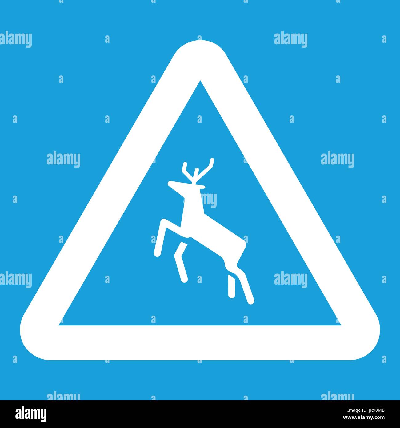 Triangular deer warning sign hi-res stock photography and images - Alamy