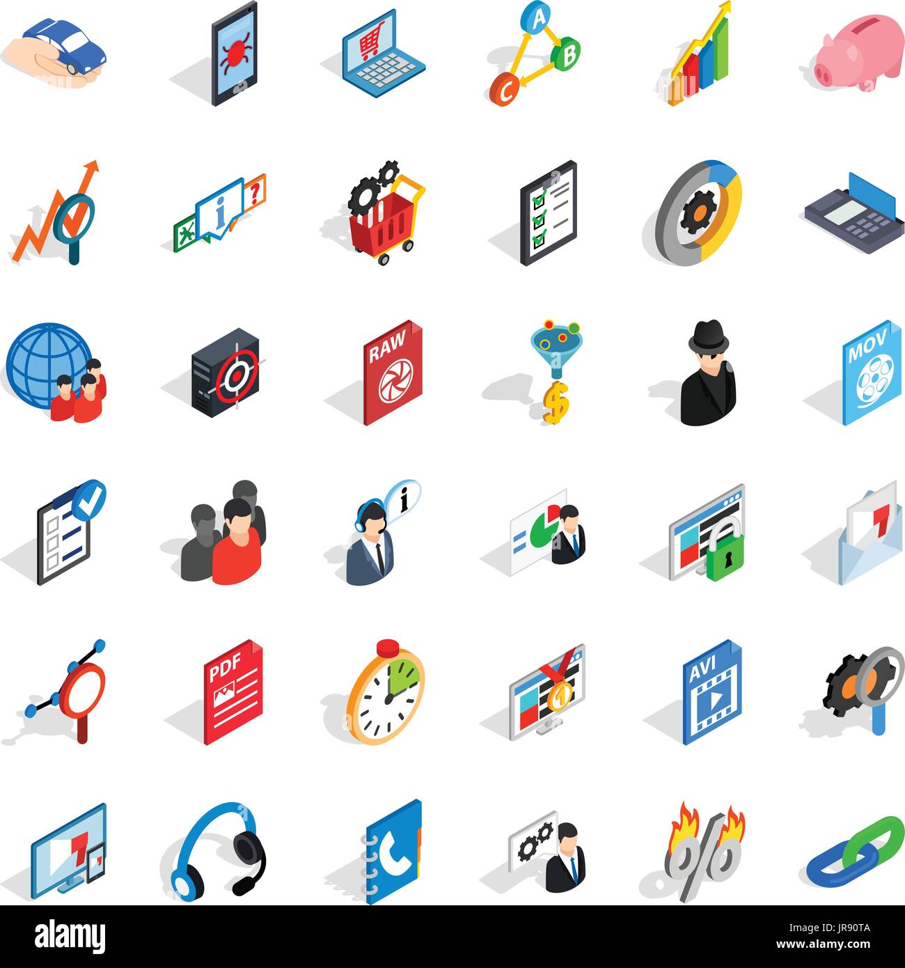 Globe database icons set, isometric style Stock Vector Image & Art - Alamy