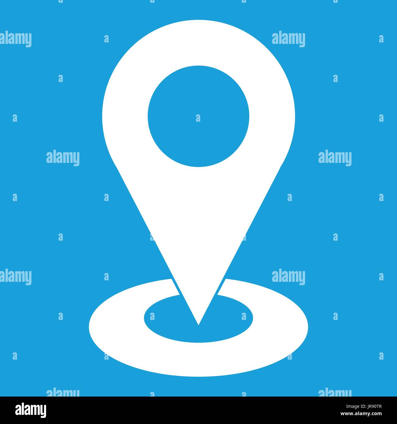 Map pointer icon white Stock Vector Image & Art - Alamy