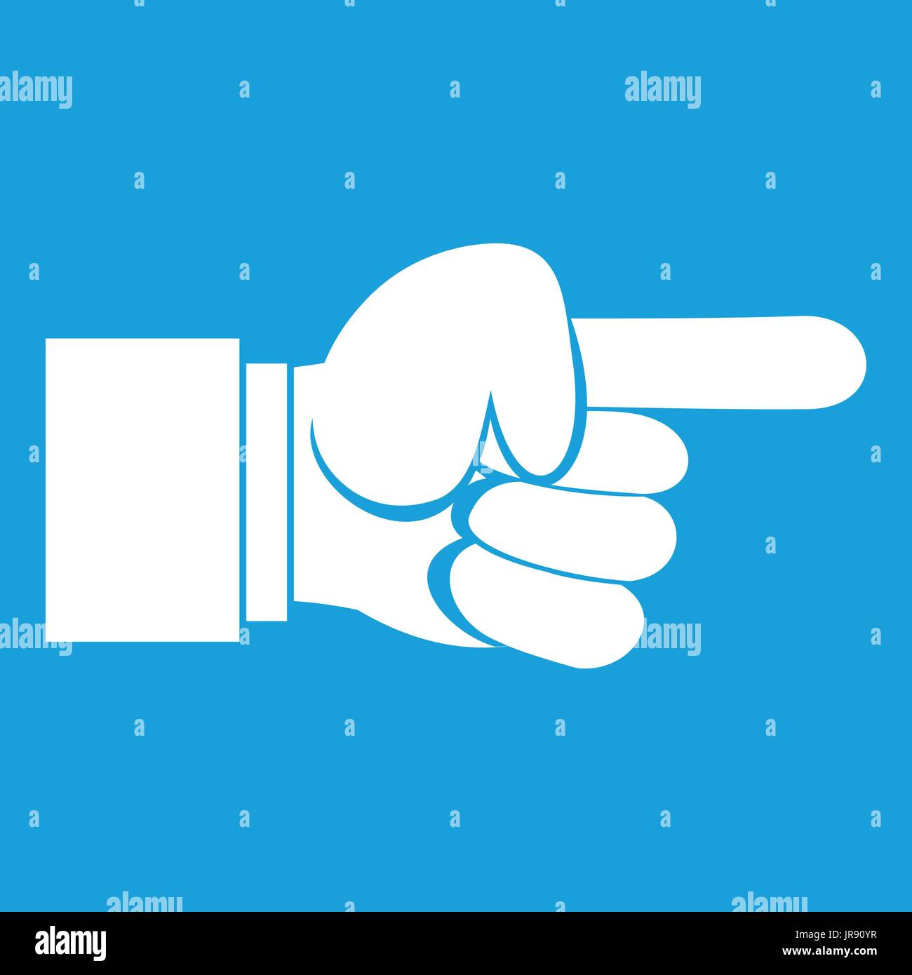 Pointing hand gesture icon white Stock Vector Image & Art - Alamy