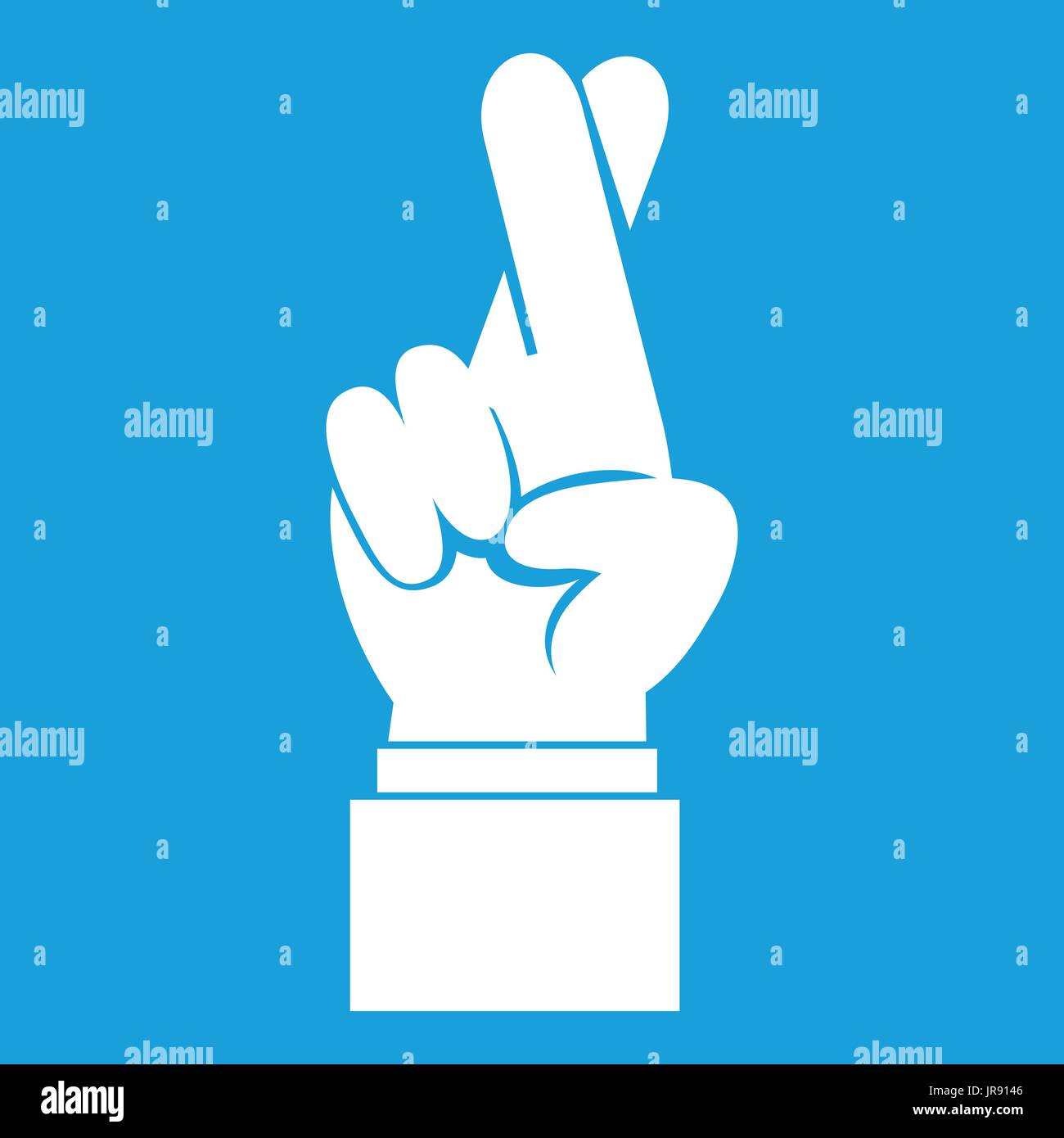 Fingers crossed icon white Stock Vector Image & Art - Alamy