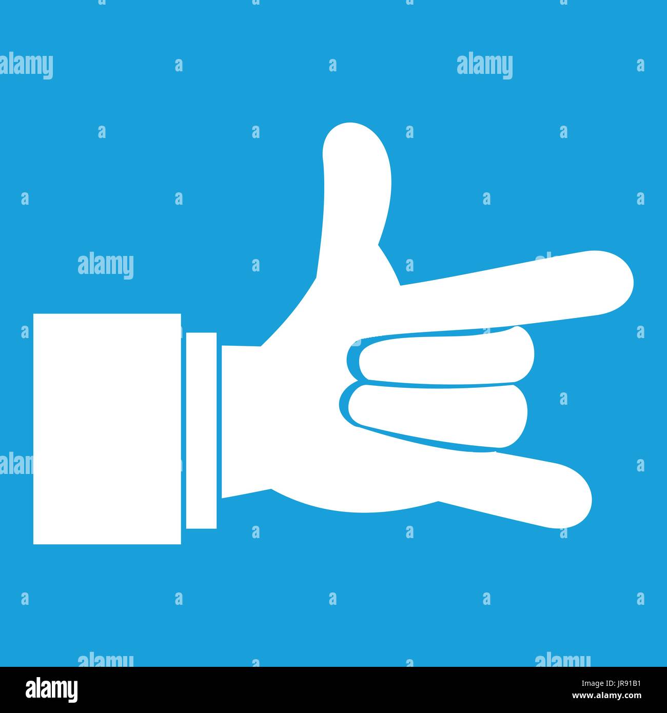I Love You hand sign icon white Stock Vector Image & Art - Alamy