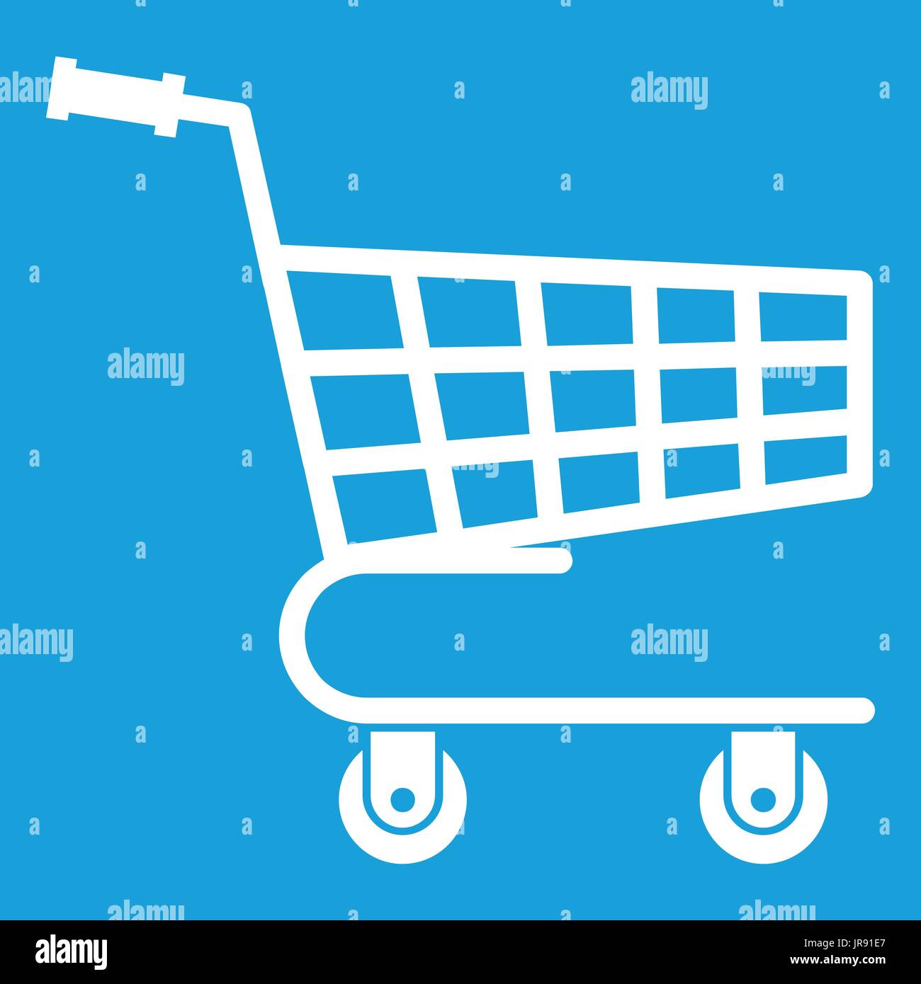 Shopping cart icon white Stock Vector Image & Art - Alamy
