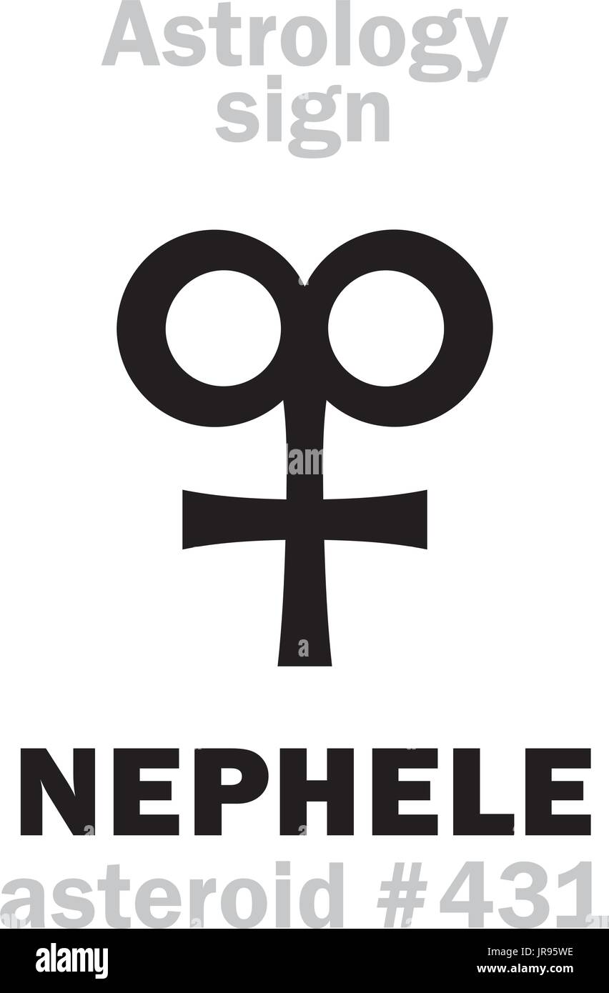 Astrology Alphabet: NEPHELE, asteroid #431. Hieroglyphics character ...