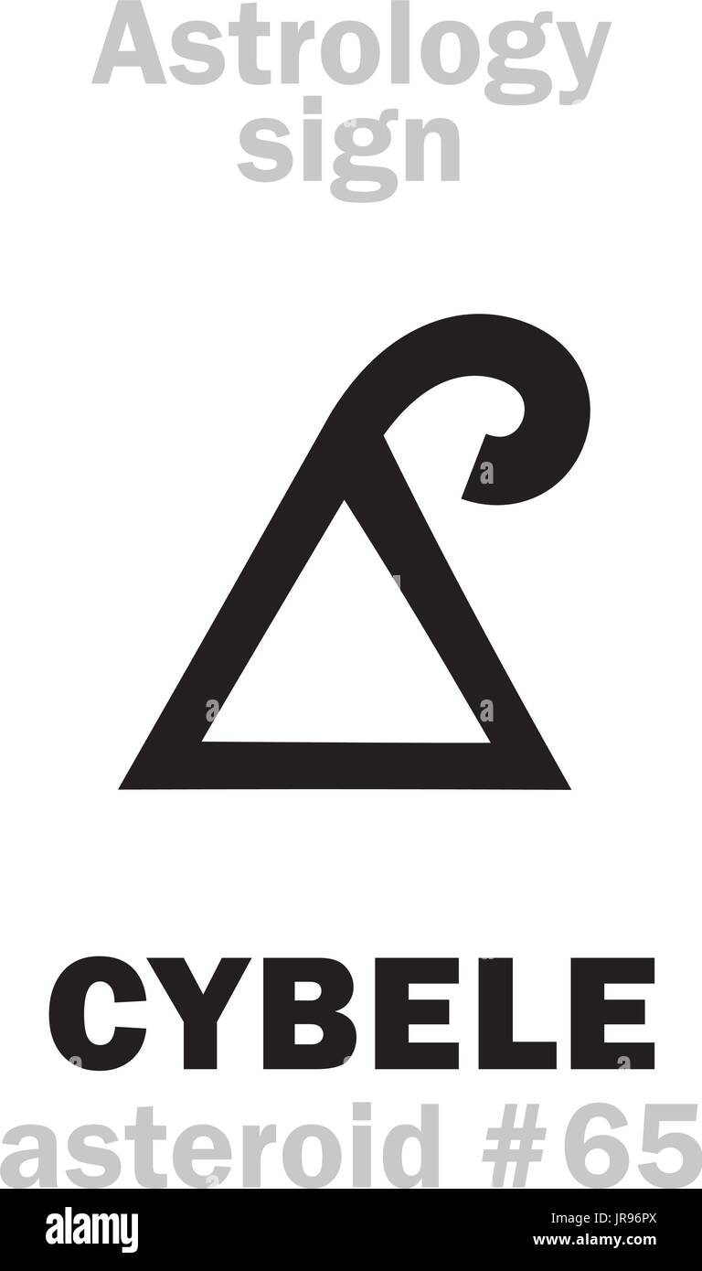 Astrology Alphabet: CYBELE (Phrygia), asteroid #65. Hieroglyphics ...