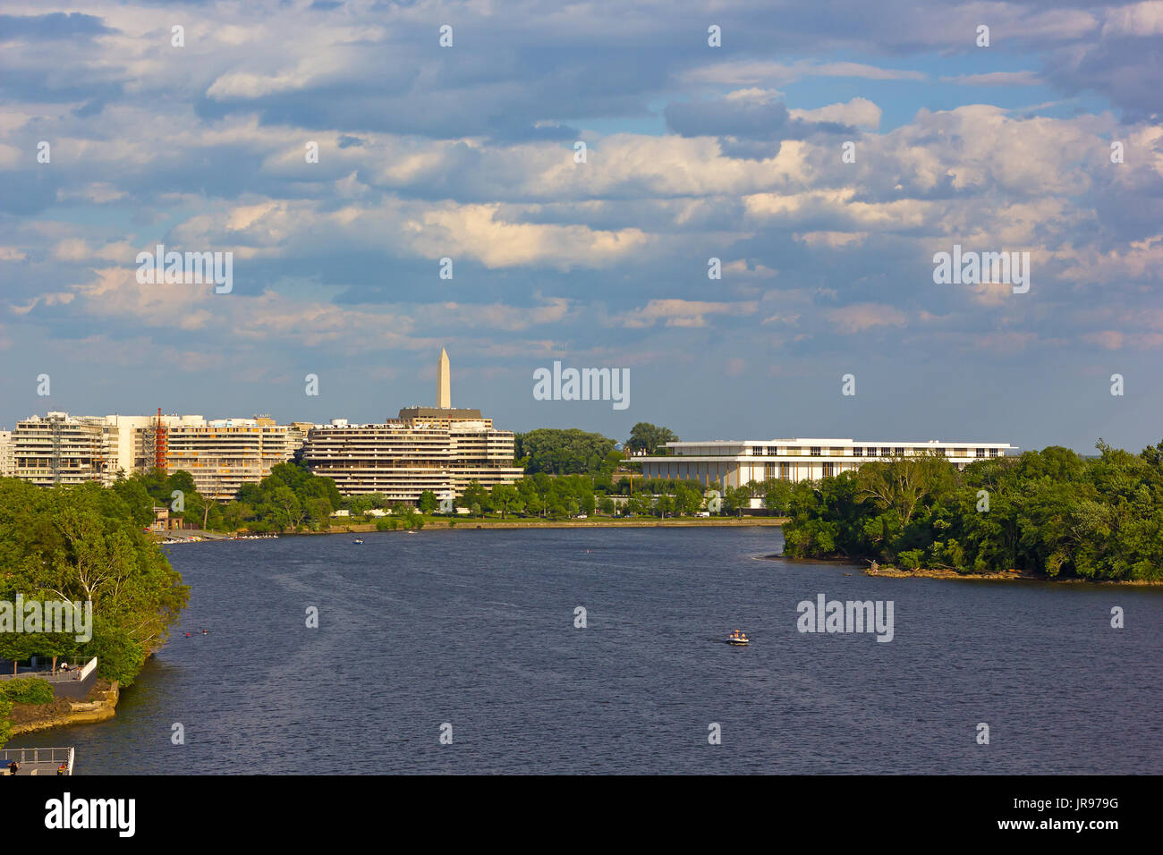 Potomac River near Georgetown Park waterfront in Washington DC. US ...