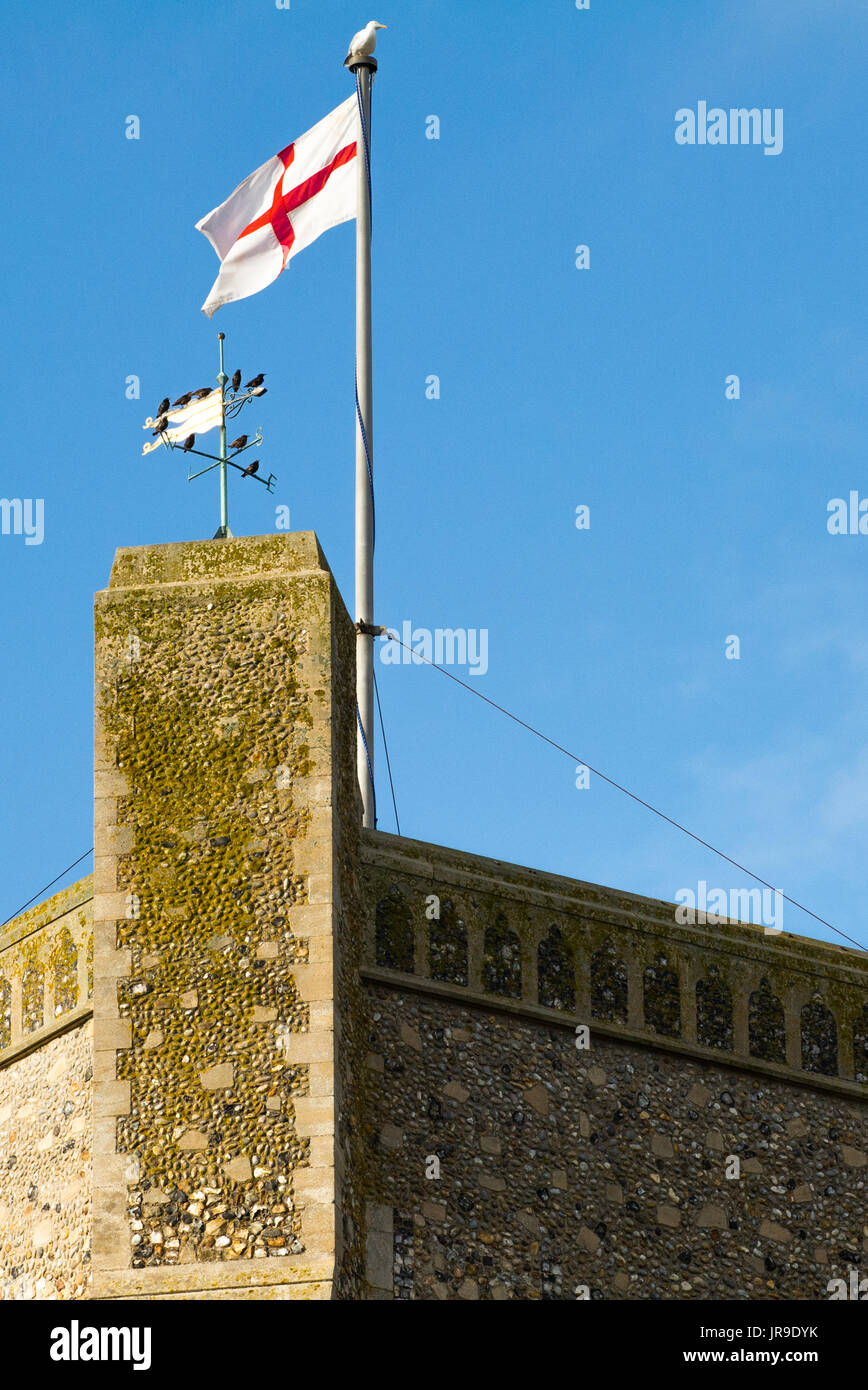 English church with flag hi-res stock photography and images - Alamy